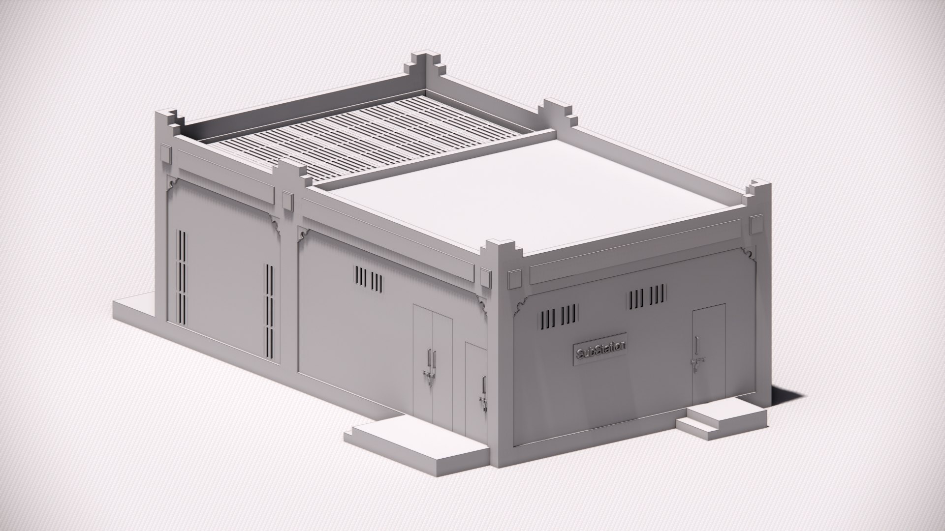 3D Electrical Substation Building In Revit - TurboSquid 2188961