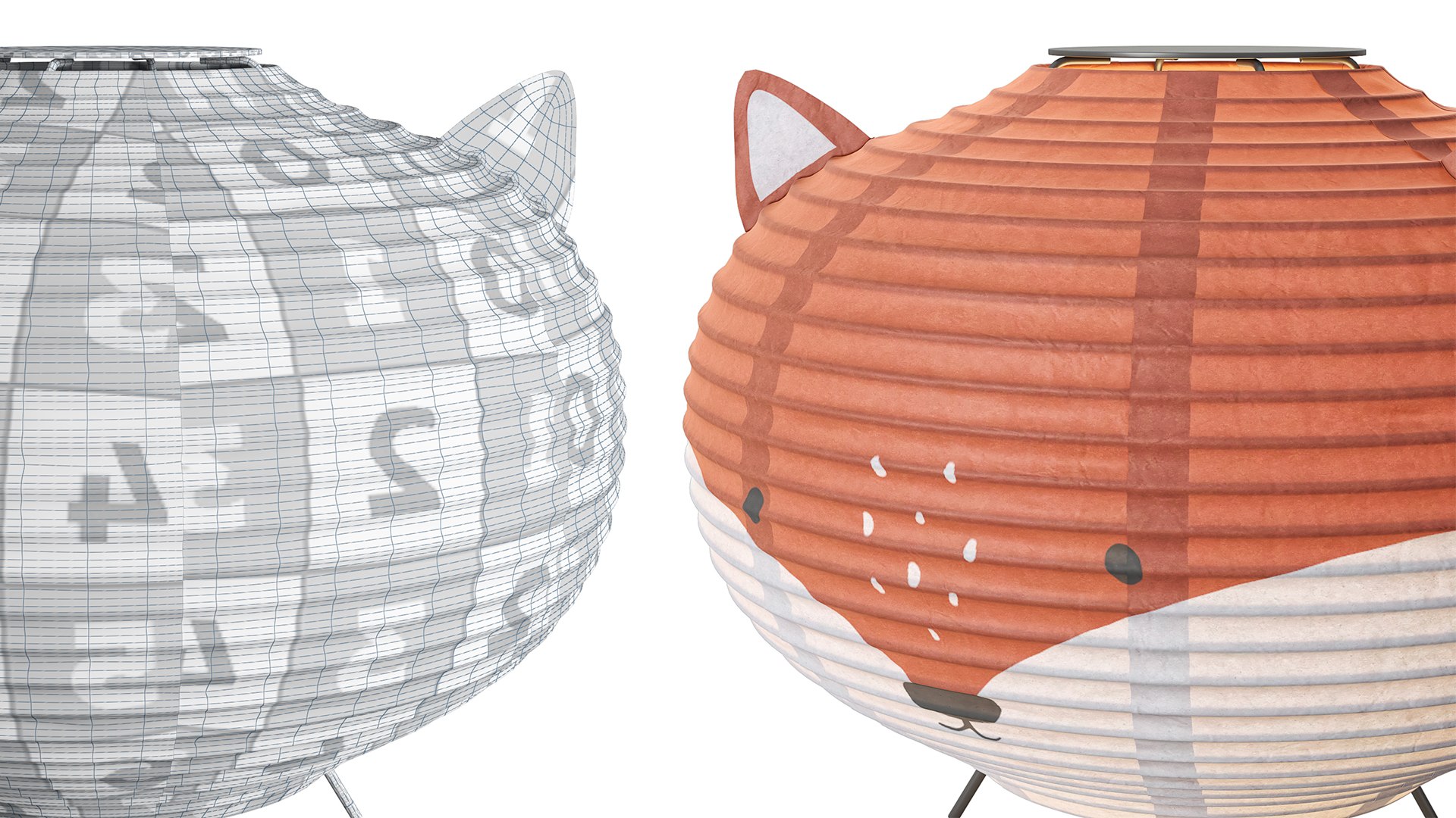 HM Home Fox Paper Table Lamp 3D Model - TurboSquid 2195331
