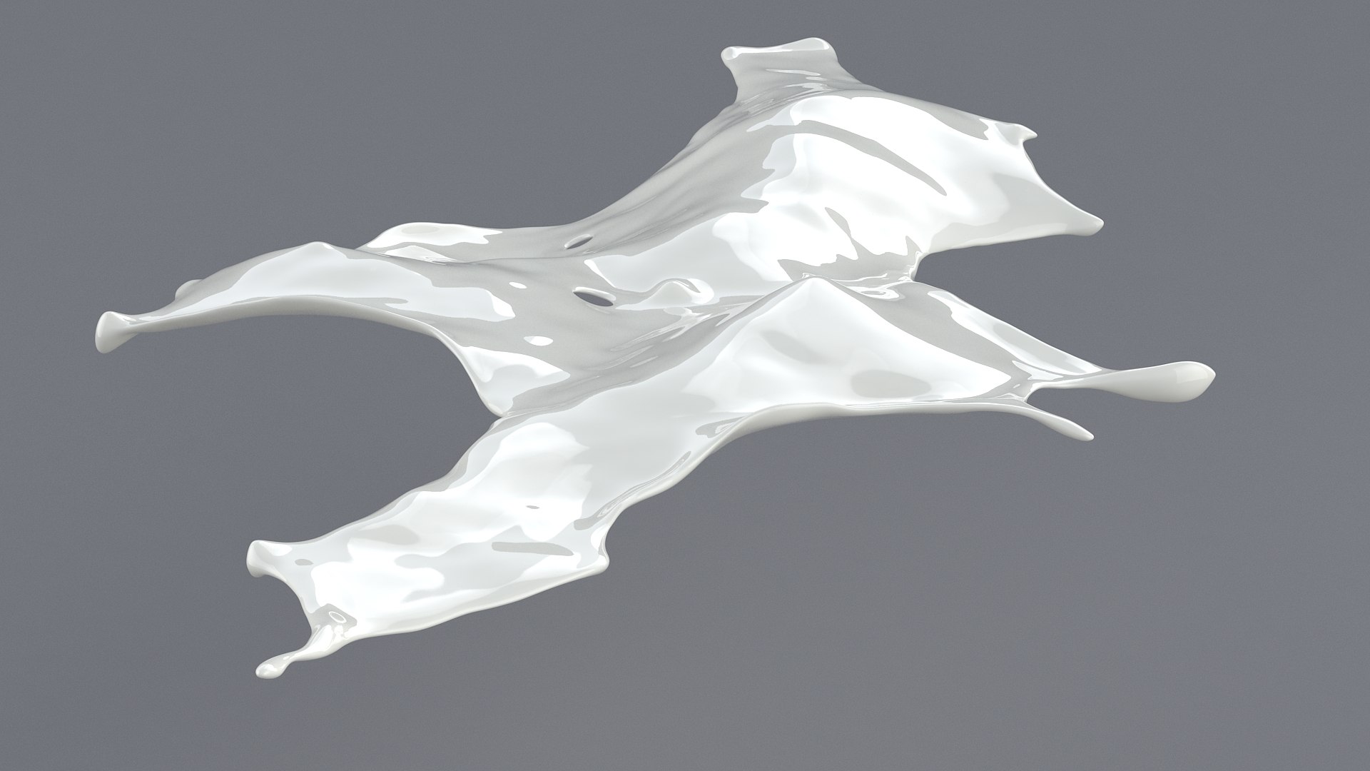 Splash Flat 01 3D model - TurboSquid 1718081