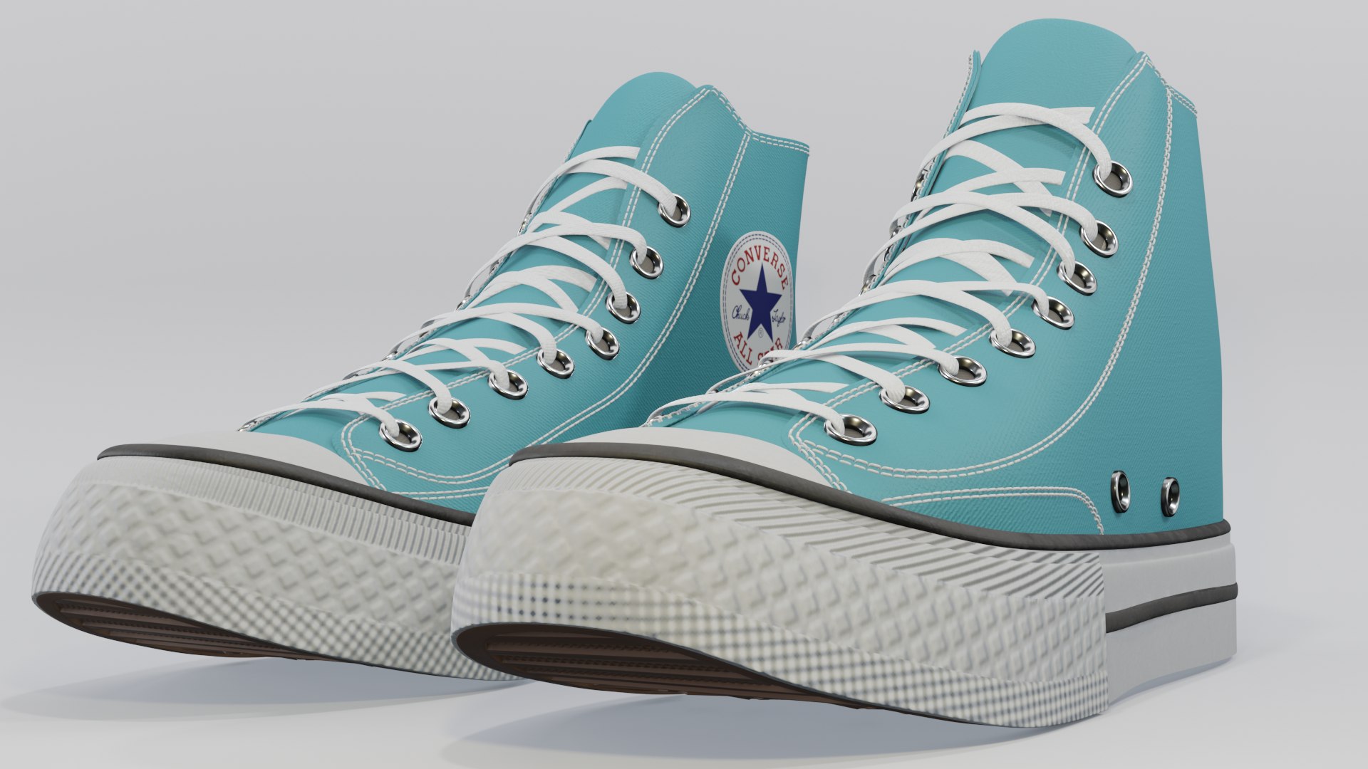 Basketball Leather Shoes Converse All Star Light Blue 3D model ...