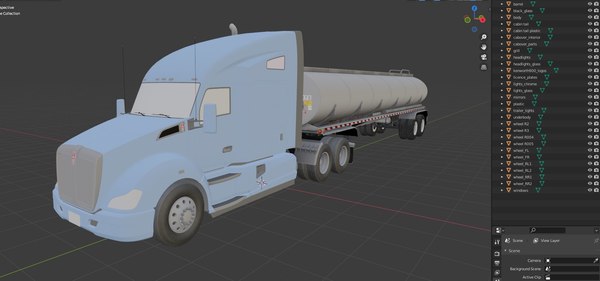 Kenworth T680 유조선 세미트럭 3D 모델 - TurboSquid 2005252