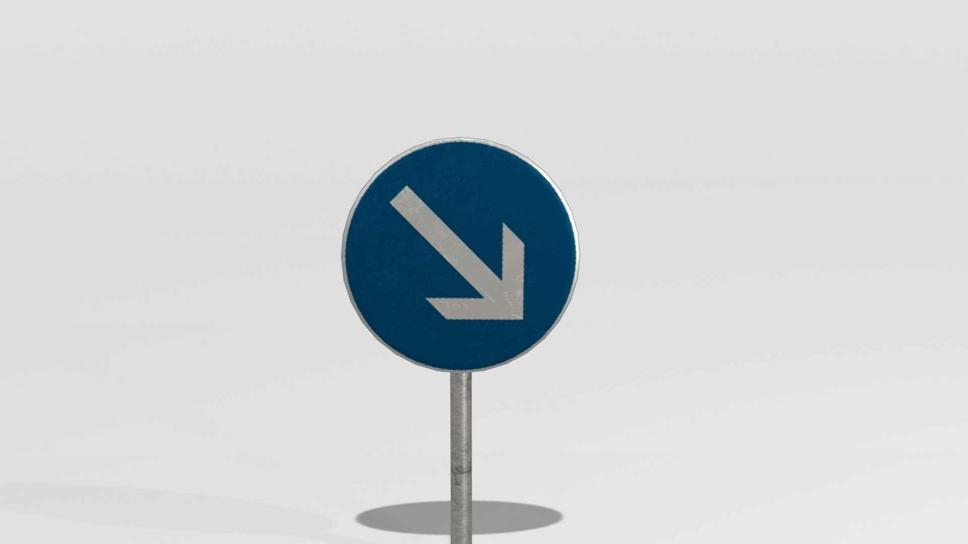 3D Traffic sign direction to the right - TurboSquid 2144633