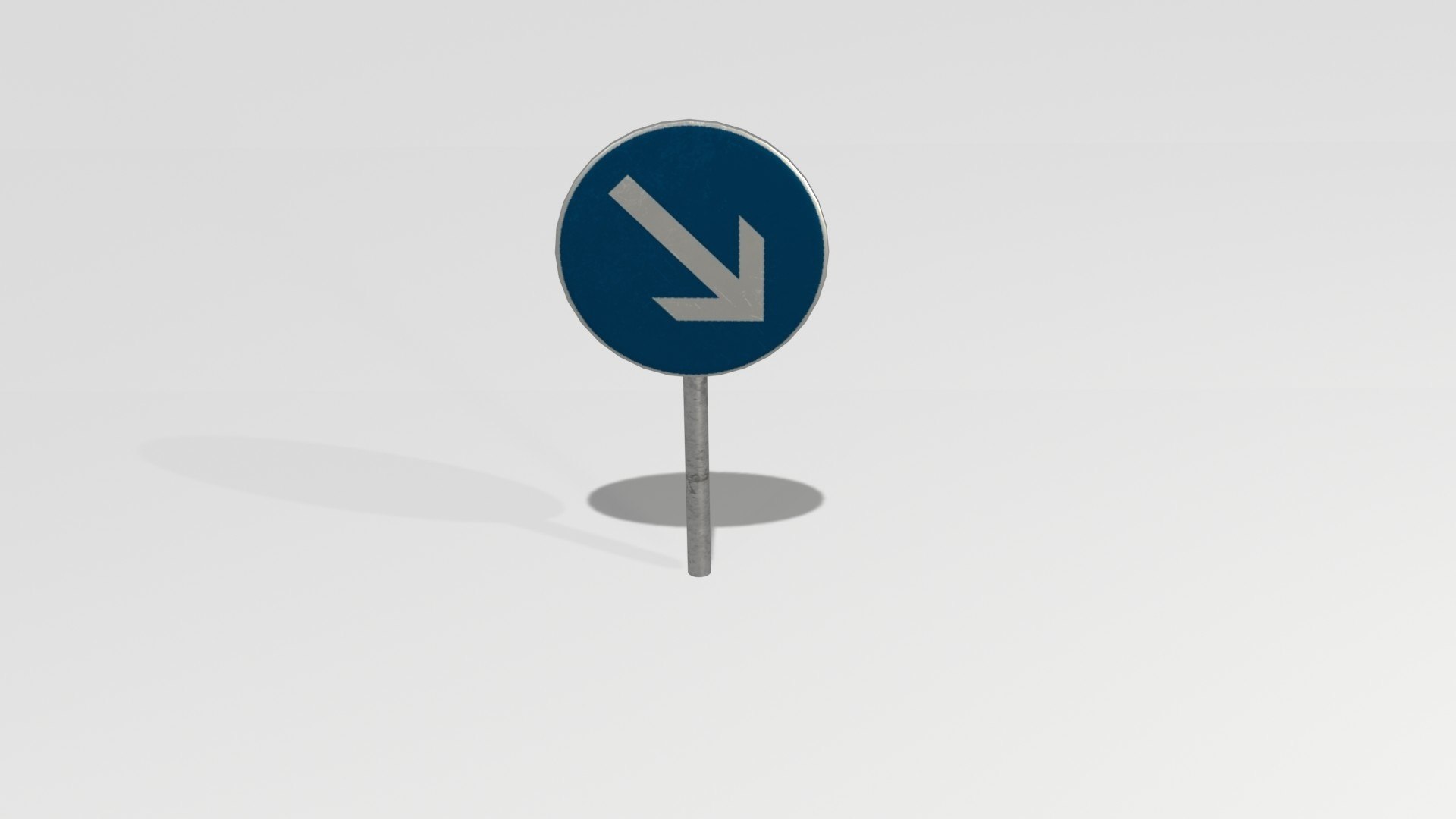 3D Traffic sign direction to the right - TurboSquid 2144633