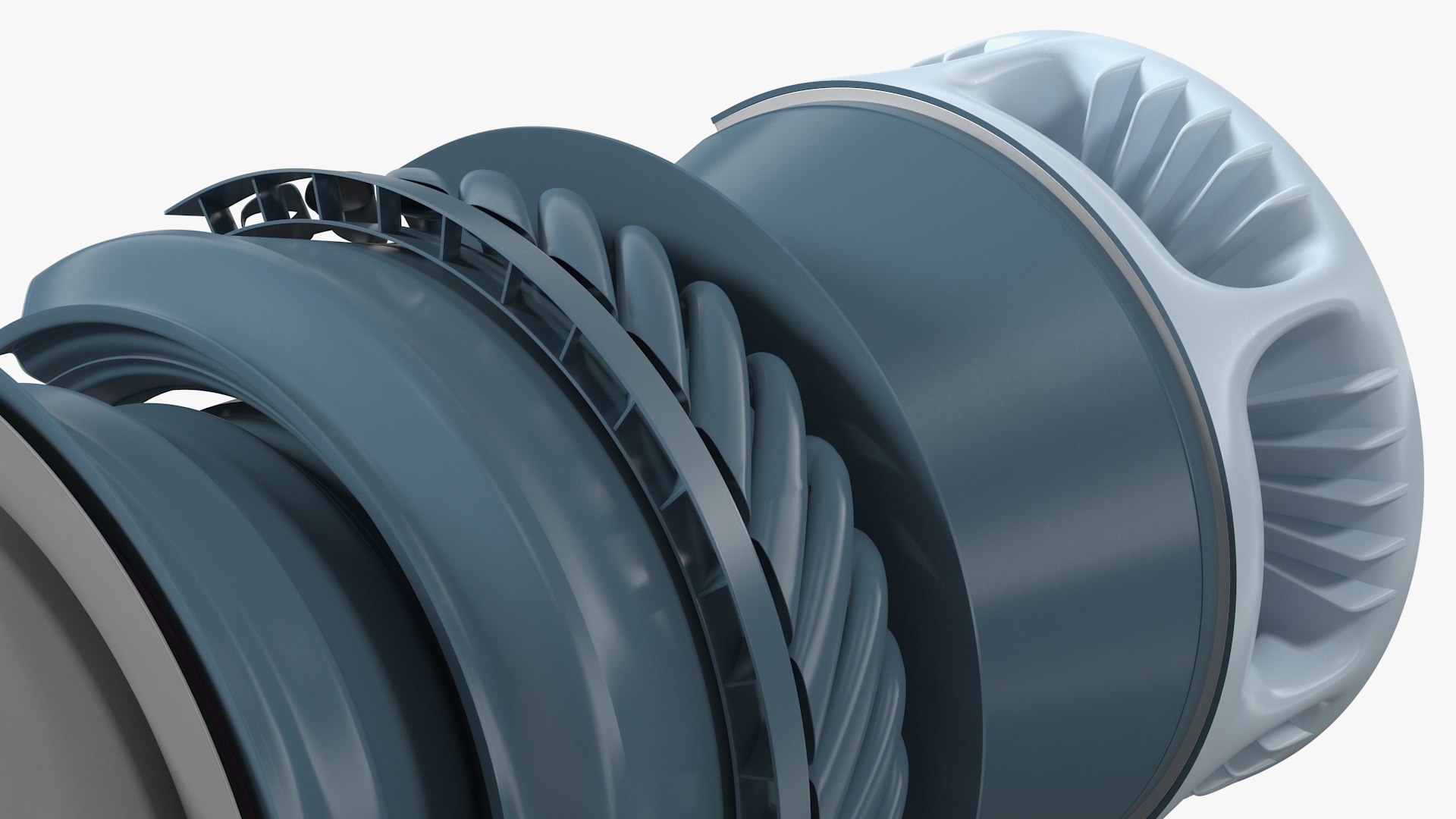 Jet turboshaft engine slice 3D - TurboSquid 1604351