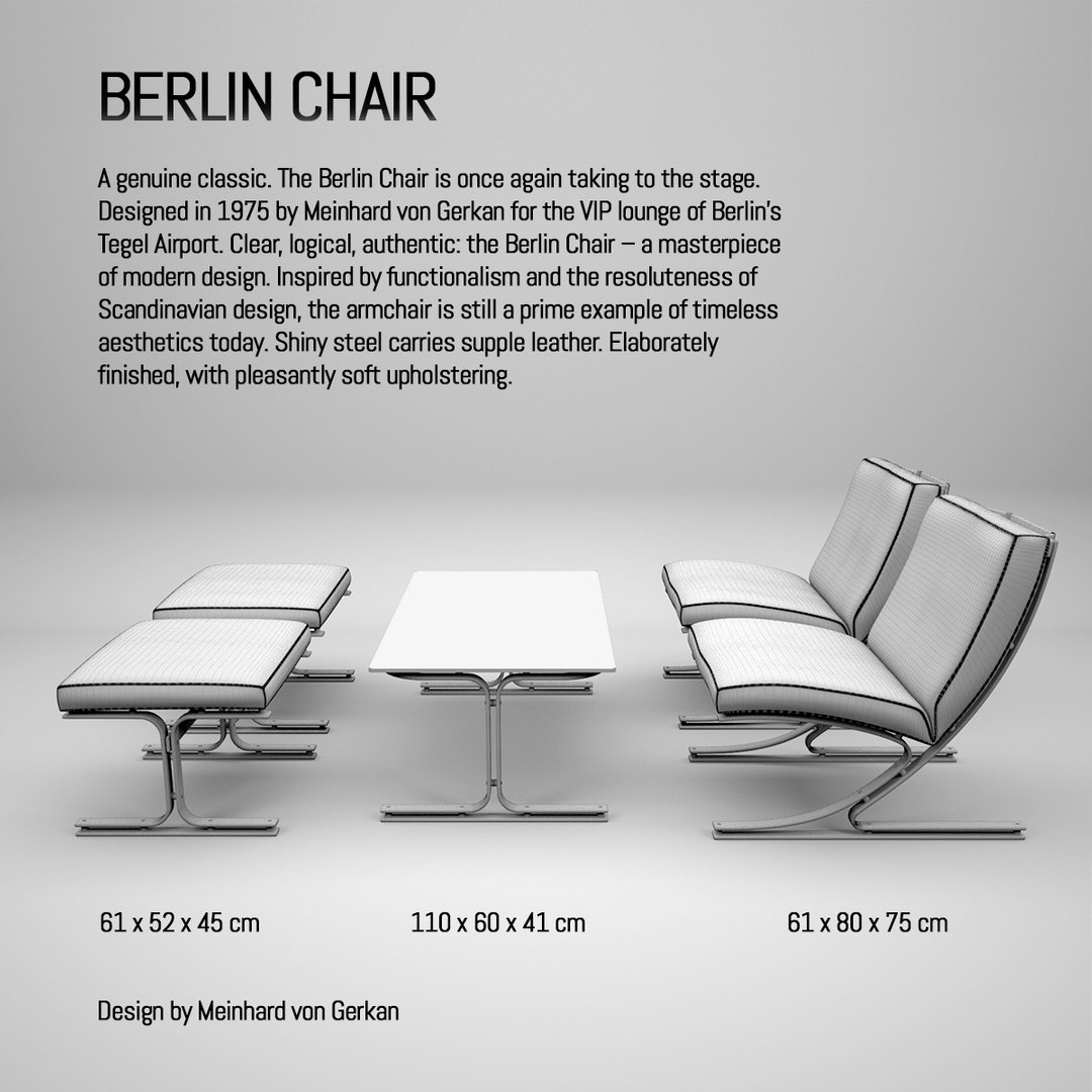 3ds max berlin chair