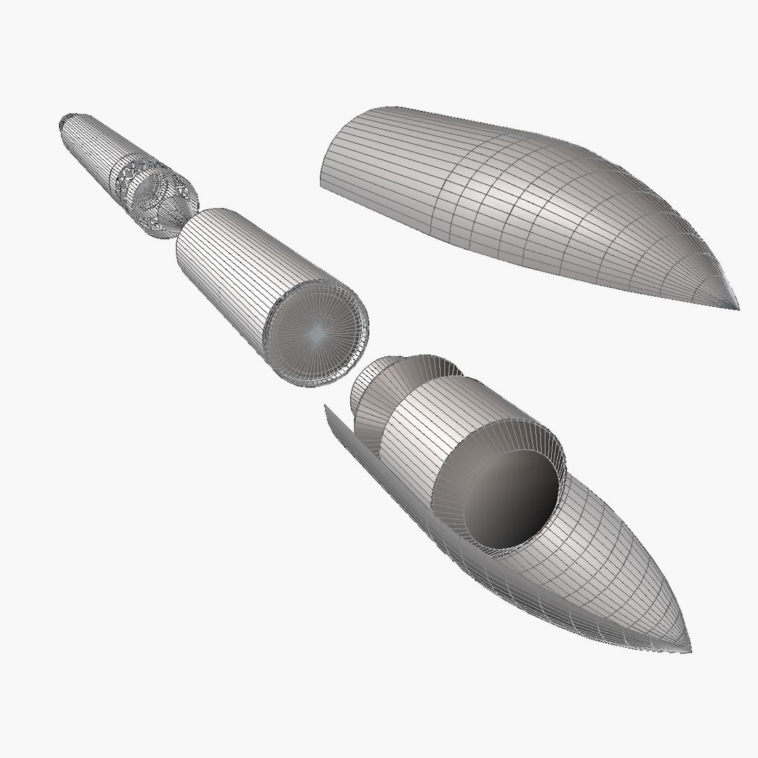 3d model nano rocket