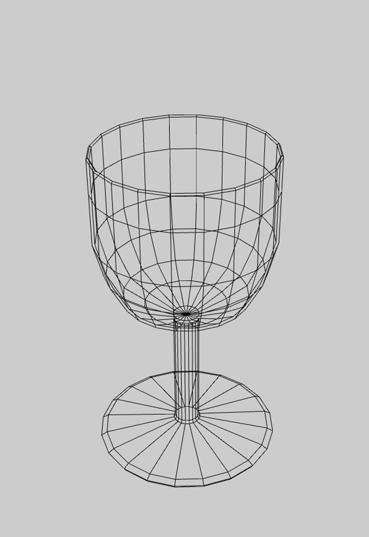 glass goblet 3d model
