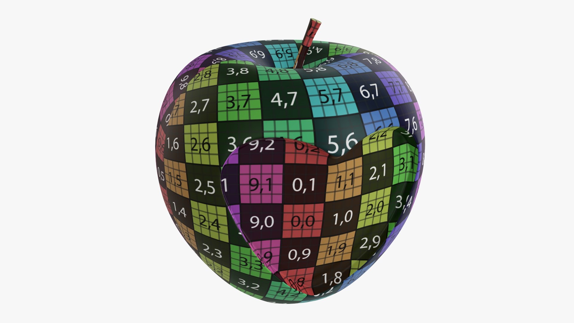 Apple fruit cut 3D - TurboSquid 1578401