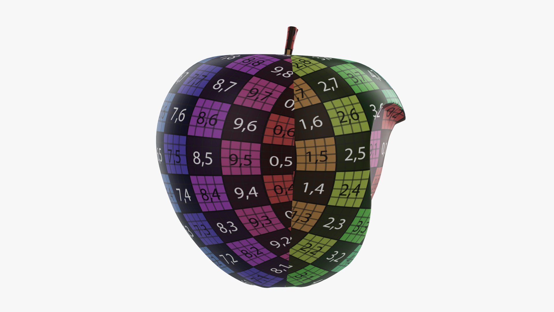 Apple fruit cut 3D - TurboSquid 1578401