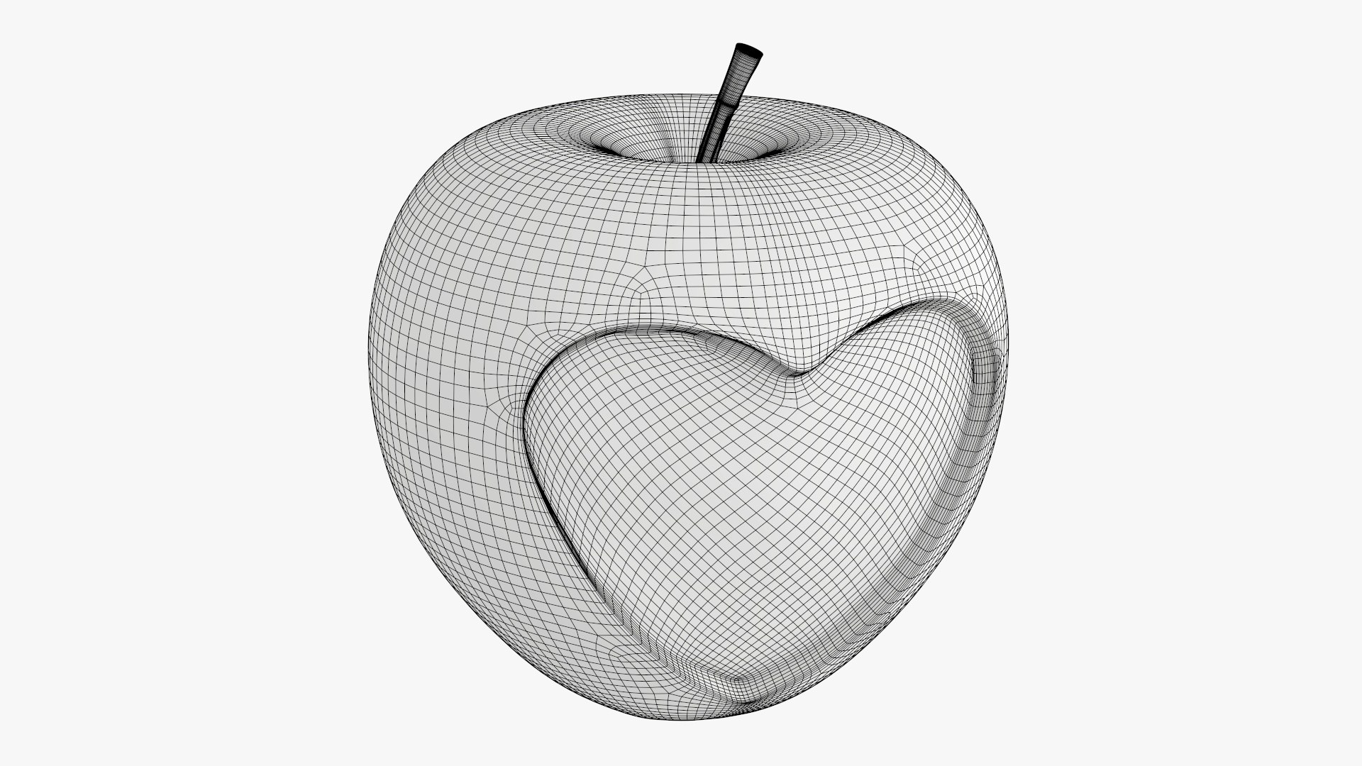 Apple fruit cut 3D - TurboSquid 1578401