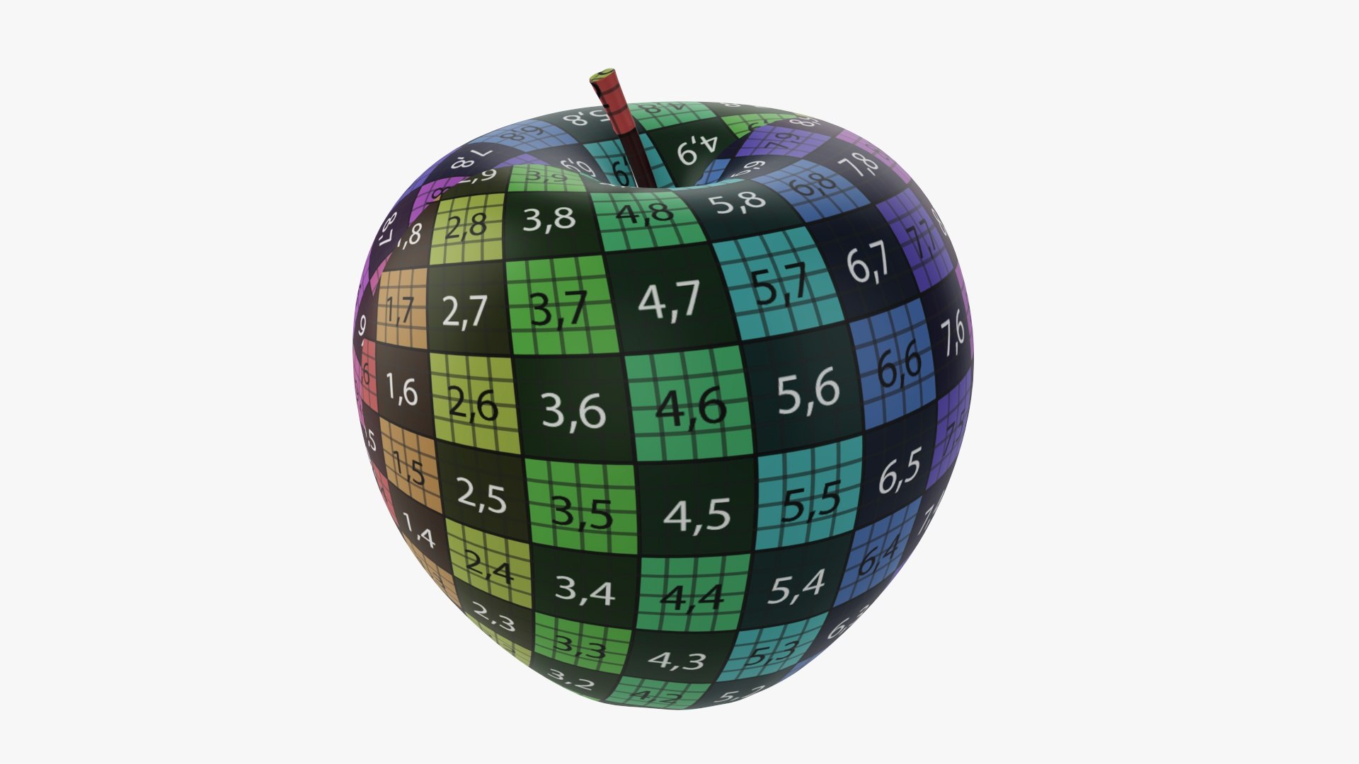 Apple fruit cut 3D - TurboSquid 1578401