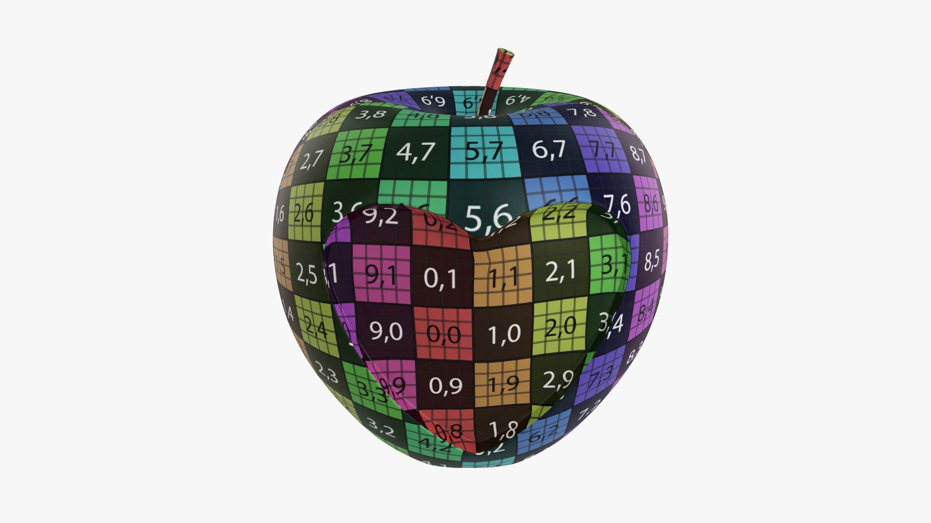 Apple fruit cut 3D - TurboSquid 1578401