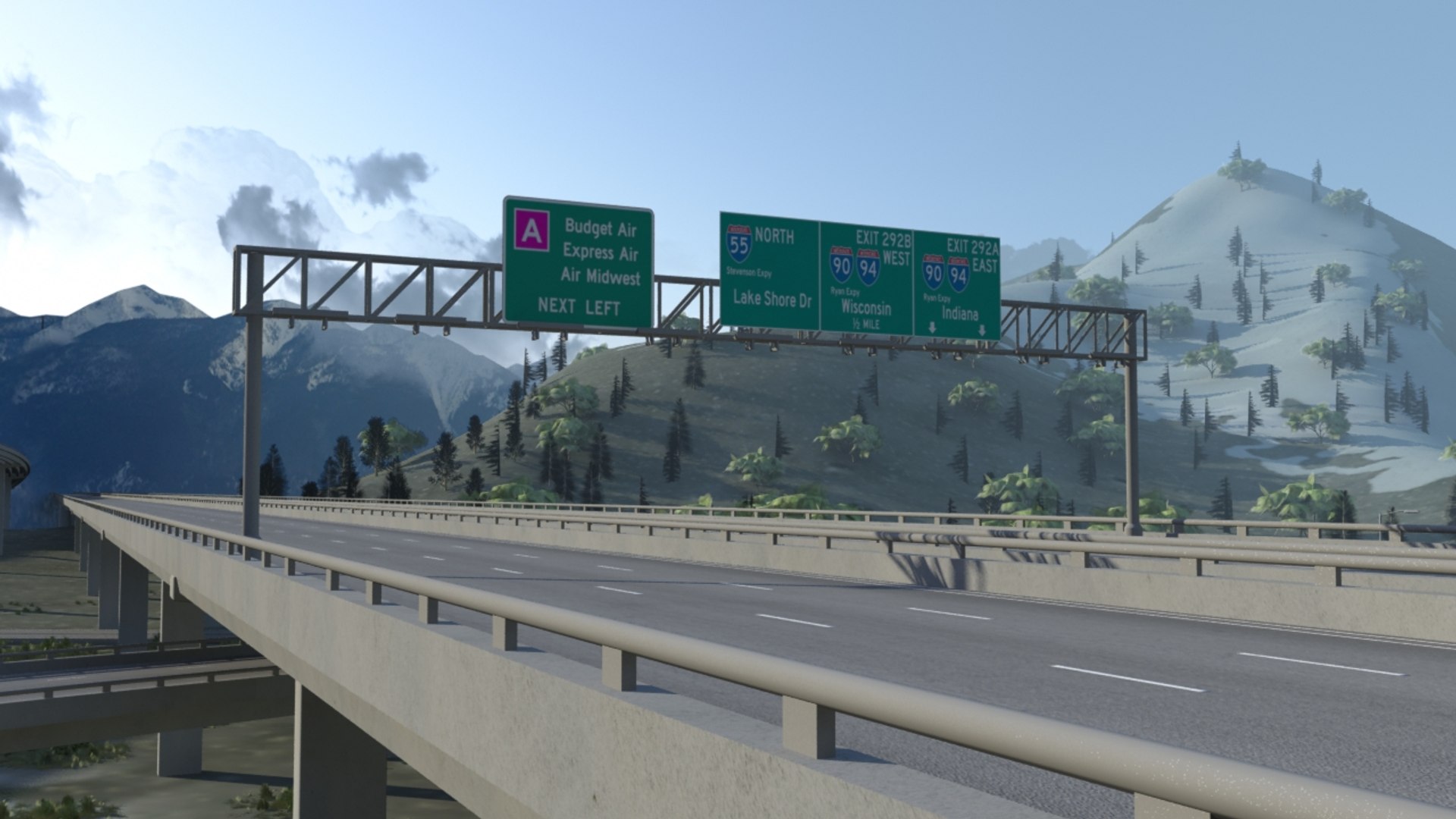 Freeway 3D Model - TurboSquid 1195783