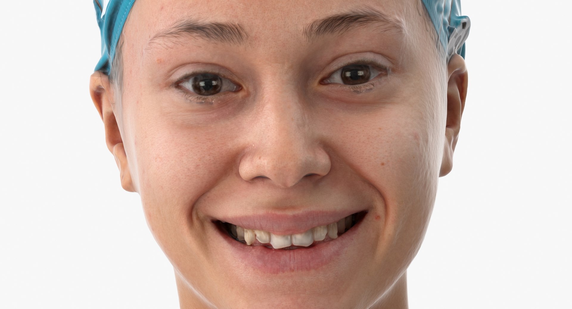 3D Freya Human Head Smile - TurboSquid 1693305