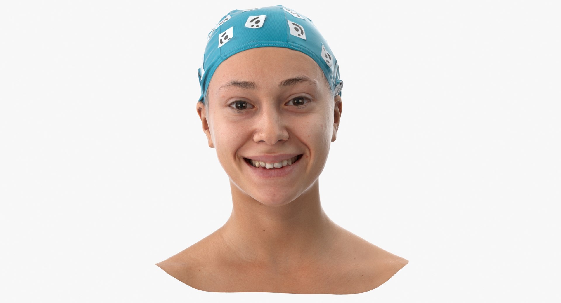 3D Freya Human Head Smile - TurboSquid 1693305