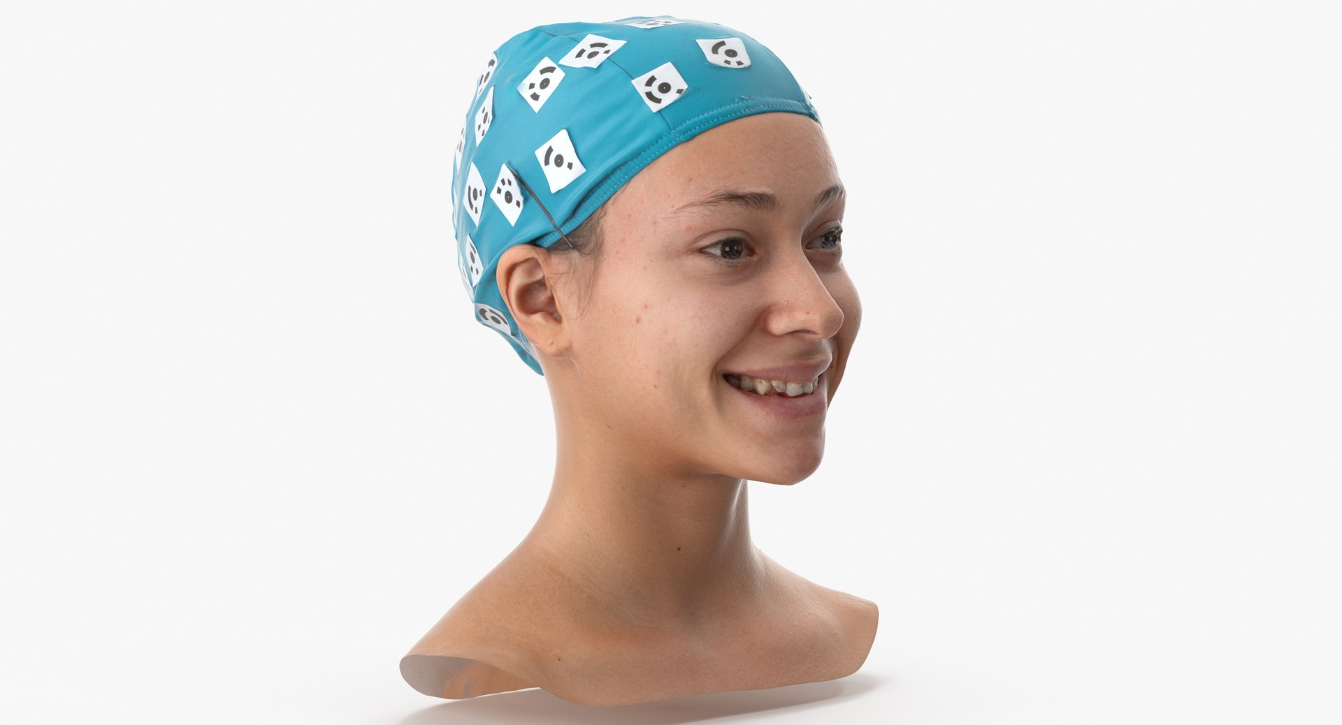 3D Freya Human Head Smile - TurboSquid 1693305