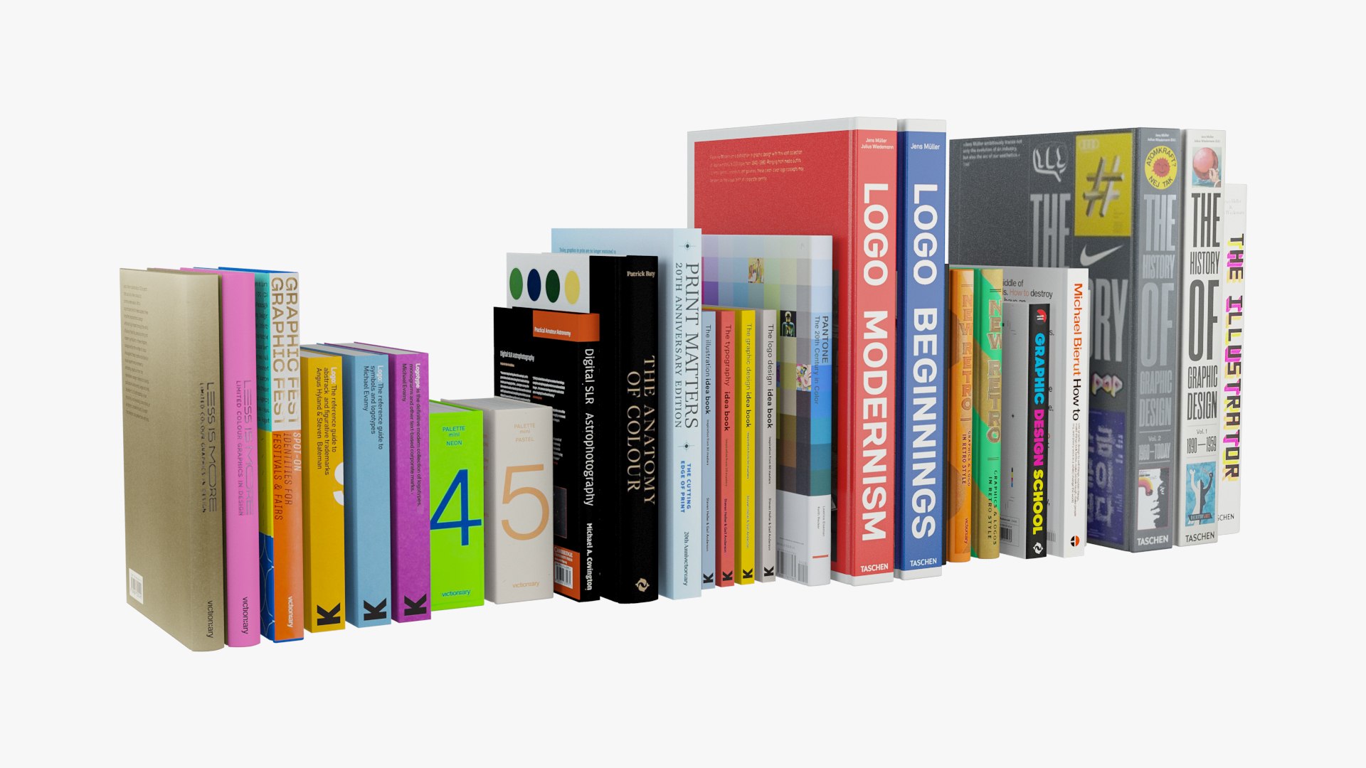 Graphic Design Books 3D Model - TurboSquid 1916335