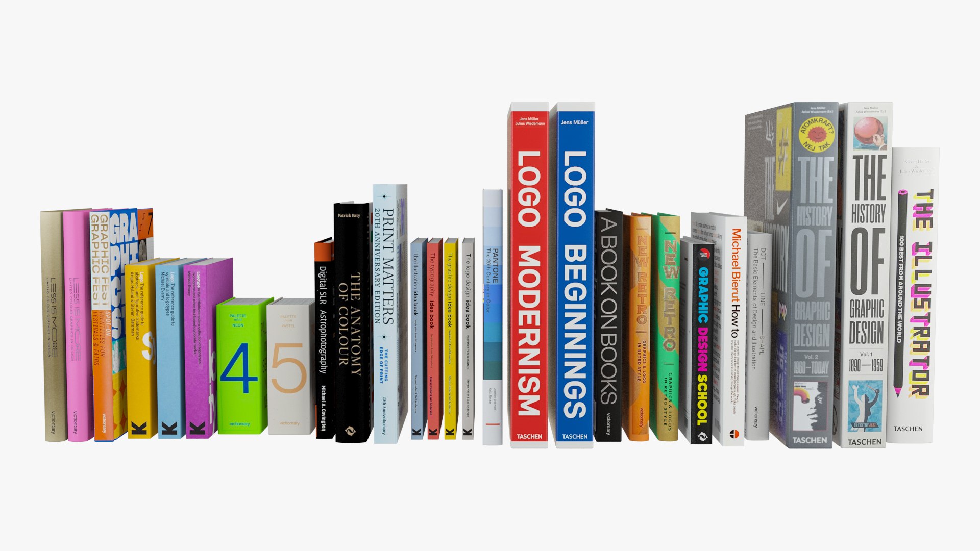 Graphic Design Books 3D Model - TurboSquid 1916335