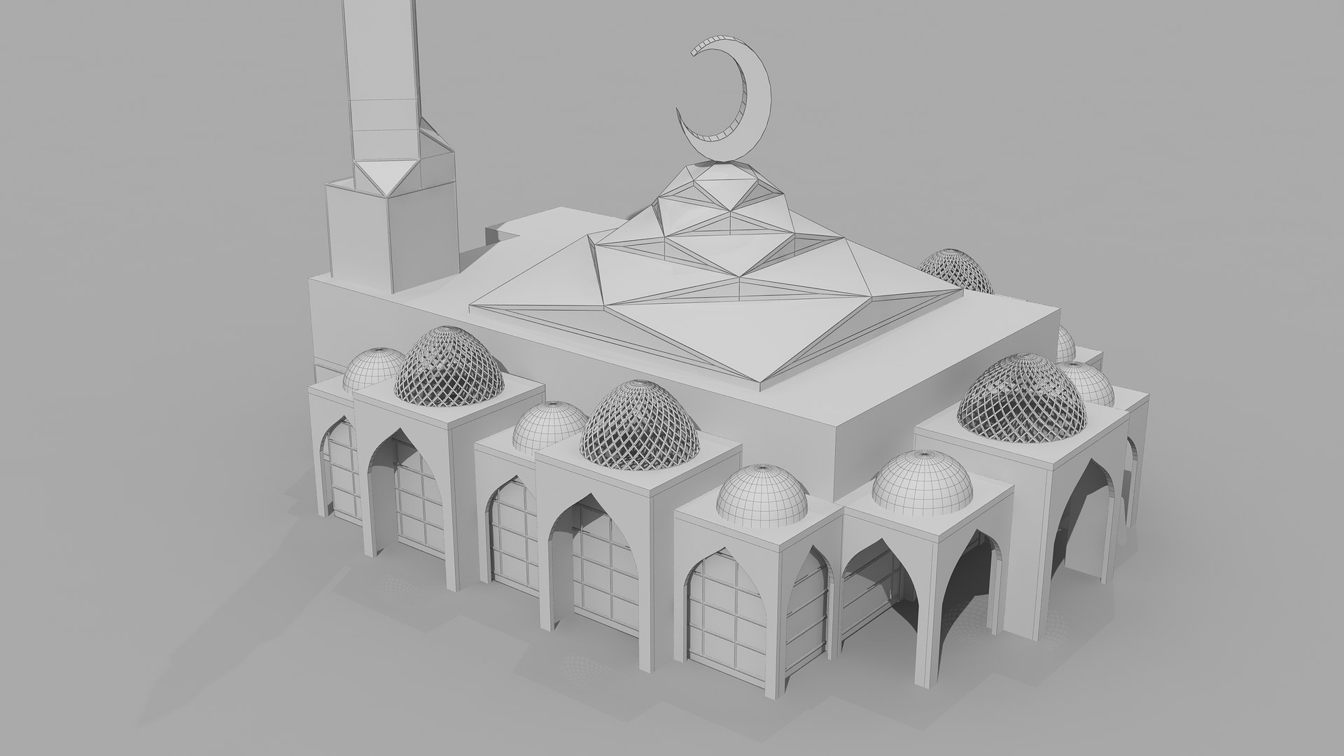 0174 - Mosque Building 3D Model - TurboSquid 2240566