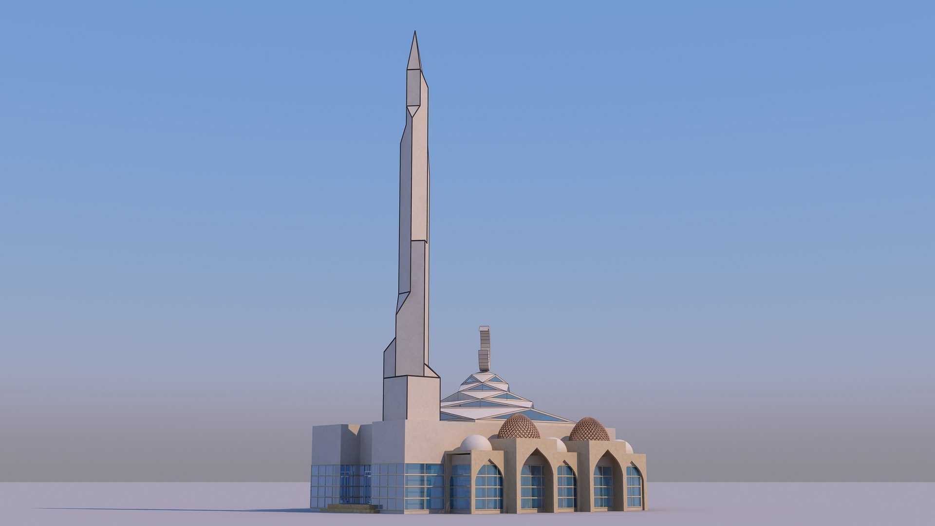 0174 - Mosque Building 3D Model - TurboSquid 2240566