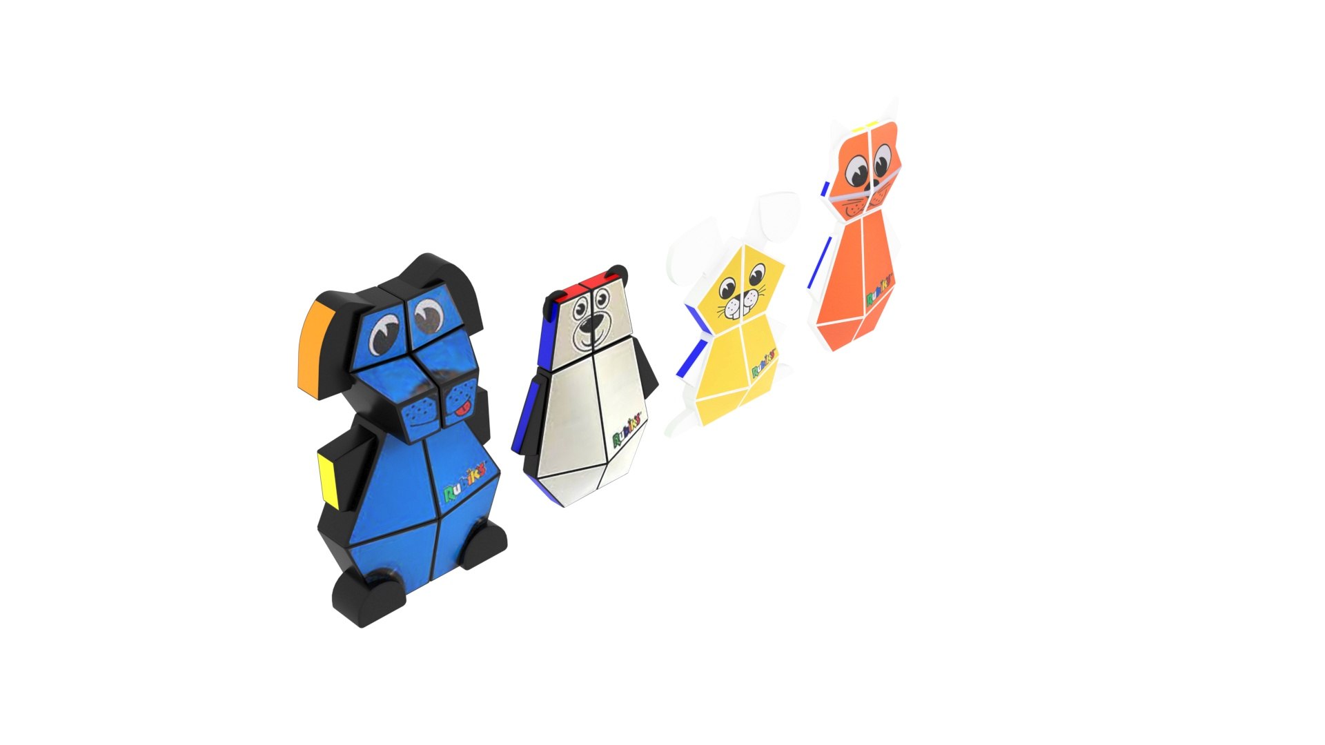 modelo 3d Colección Animales Rubiks Cube - TurboSquid 1820537