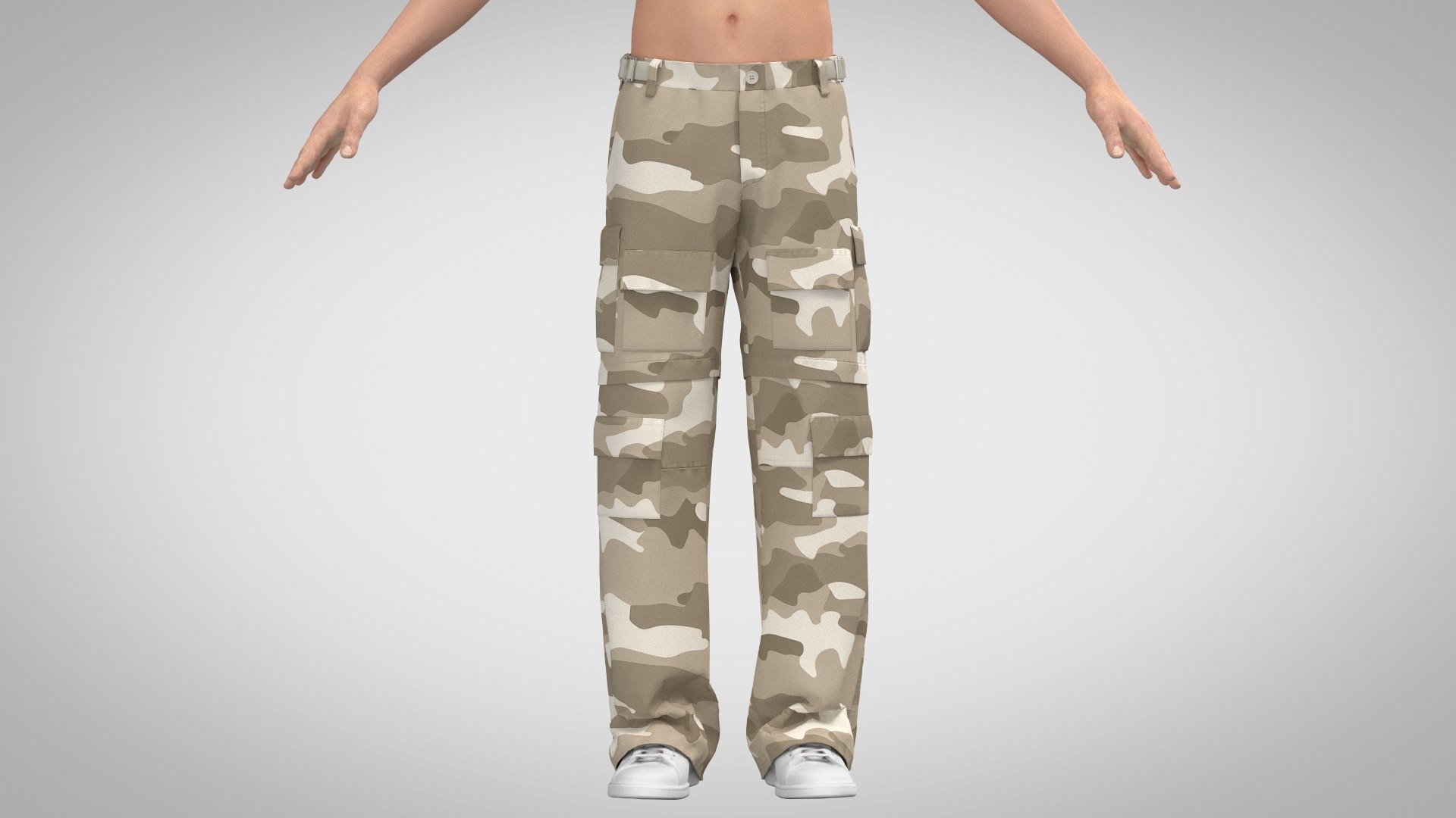 3D Baggy Cargo Pants - TurboSquid 2100018