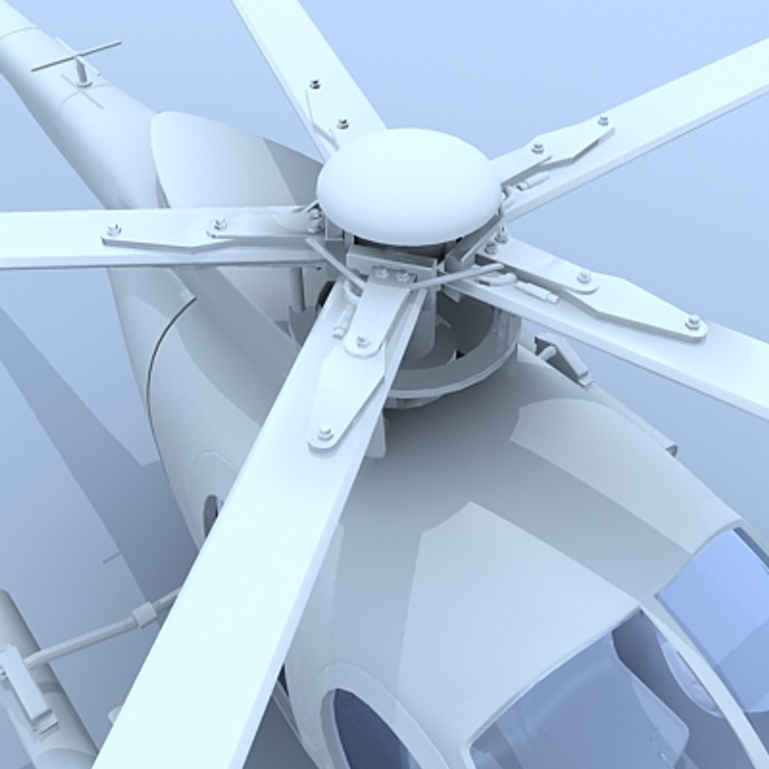 Ah-6j Helicopter 3ds