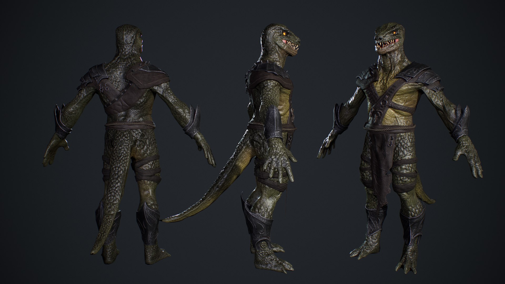 3D Lizardman Rogue Model - TurboSquid 2180301