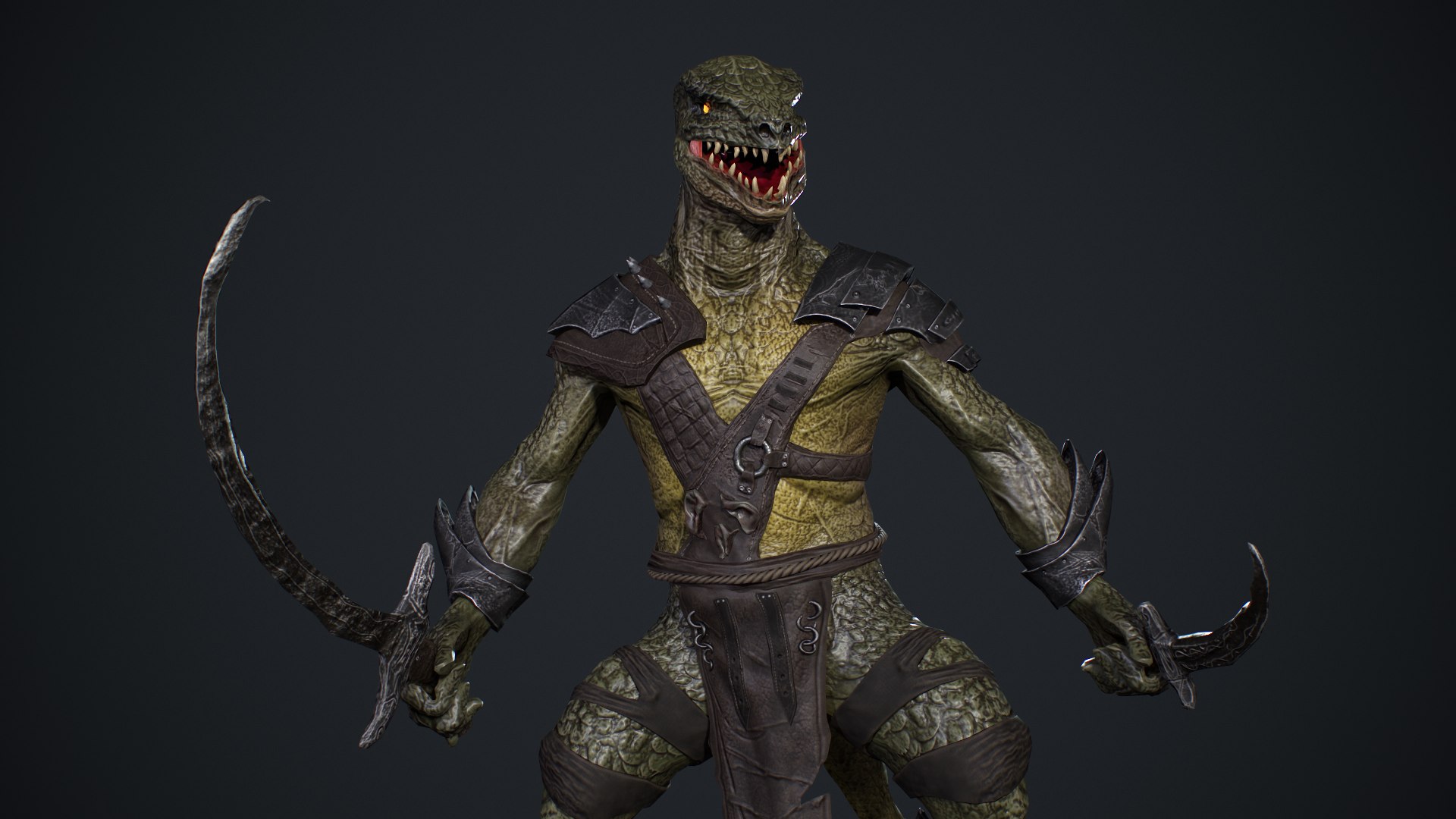 3D Lizardman Rogue Model - TurboSquid 2180301