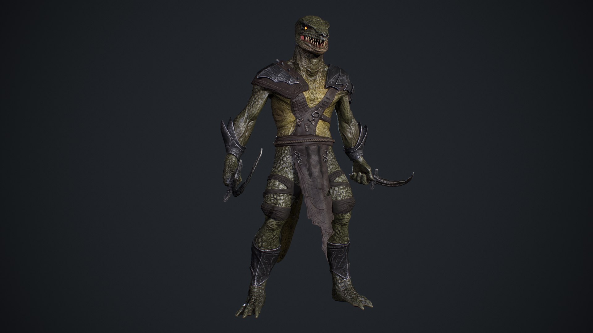 3D Lizardman Rogue Model - TurboSquid 2180301