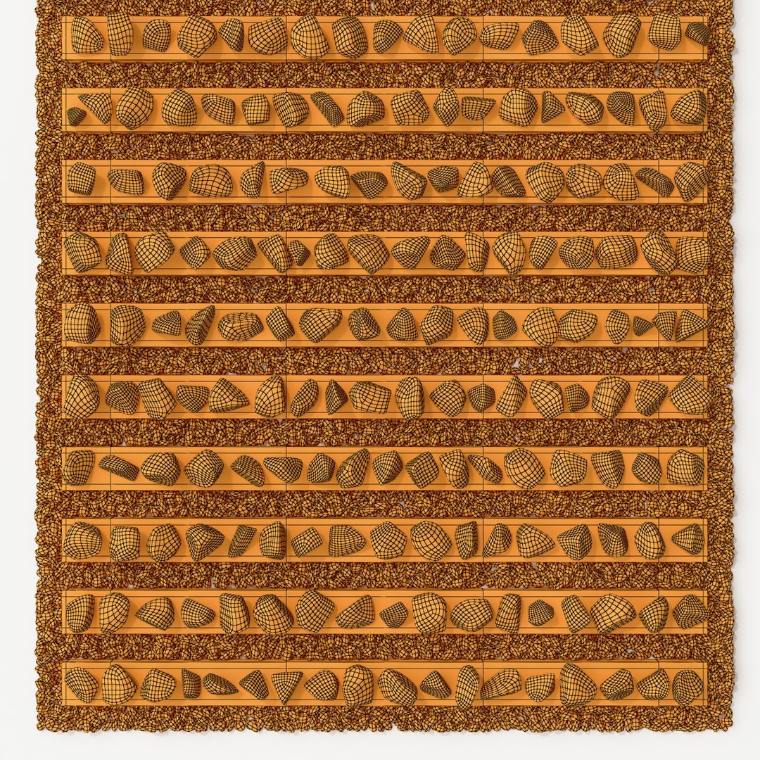 3D model Clumb long tile pebble stone n1 - TurboSquid 1808742