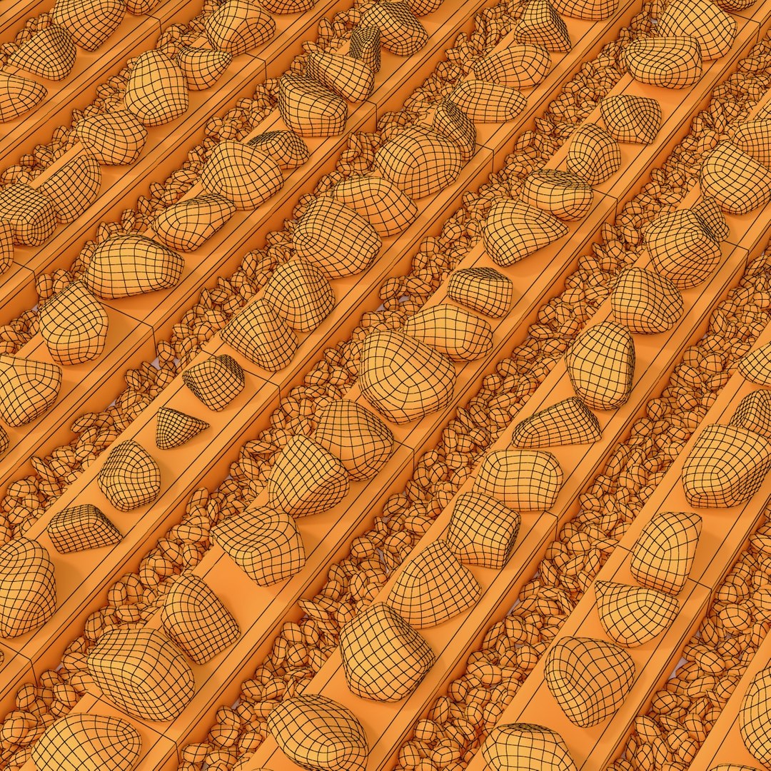 3D model Clumb long tile pebble stone n1 - TurboSquid 1808742