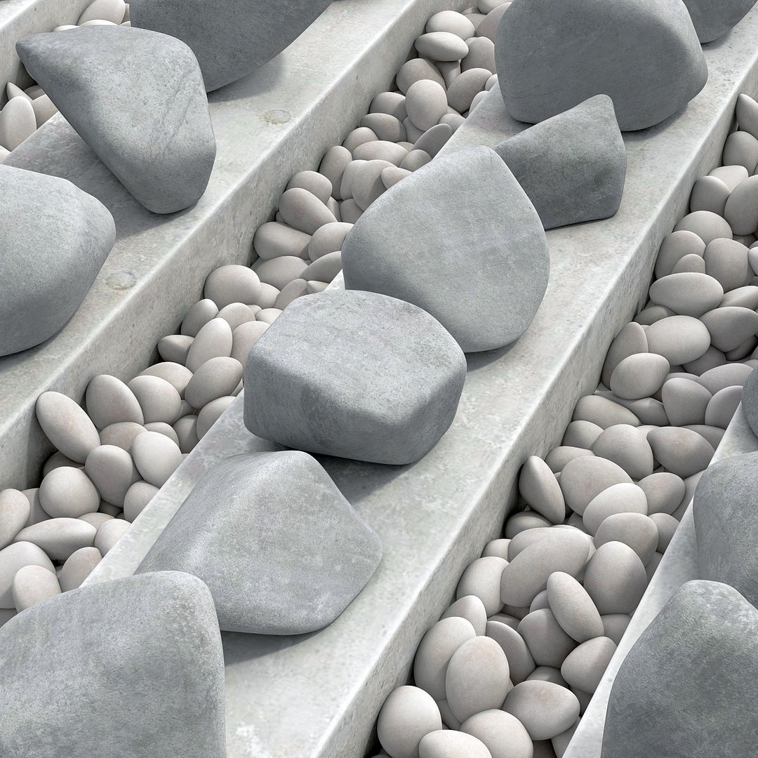 3D model Clumb long tile pebble stone n1 - TurboSquid 1808742