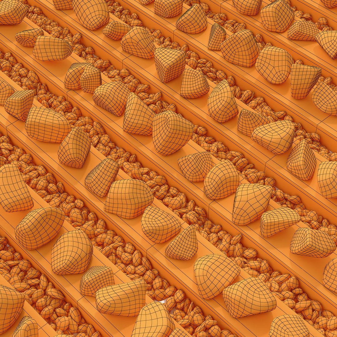 3D model Clumb long tile pebble stone n1 - TurboSquid 1808742