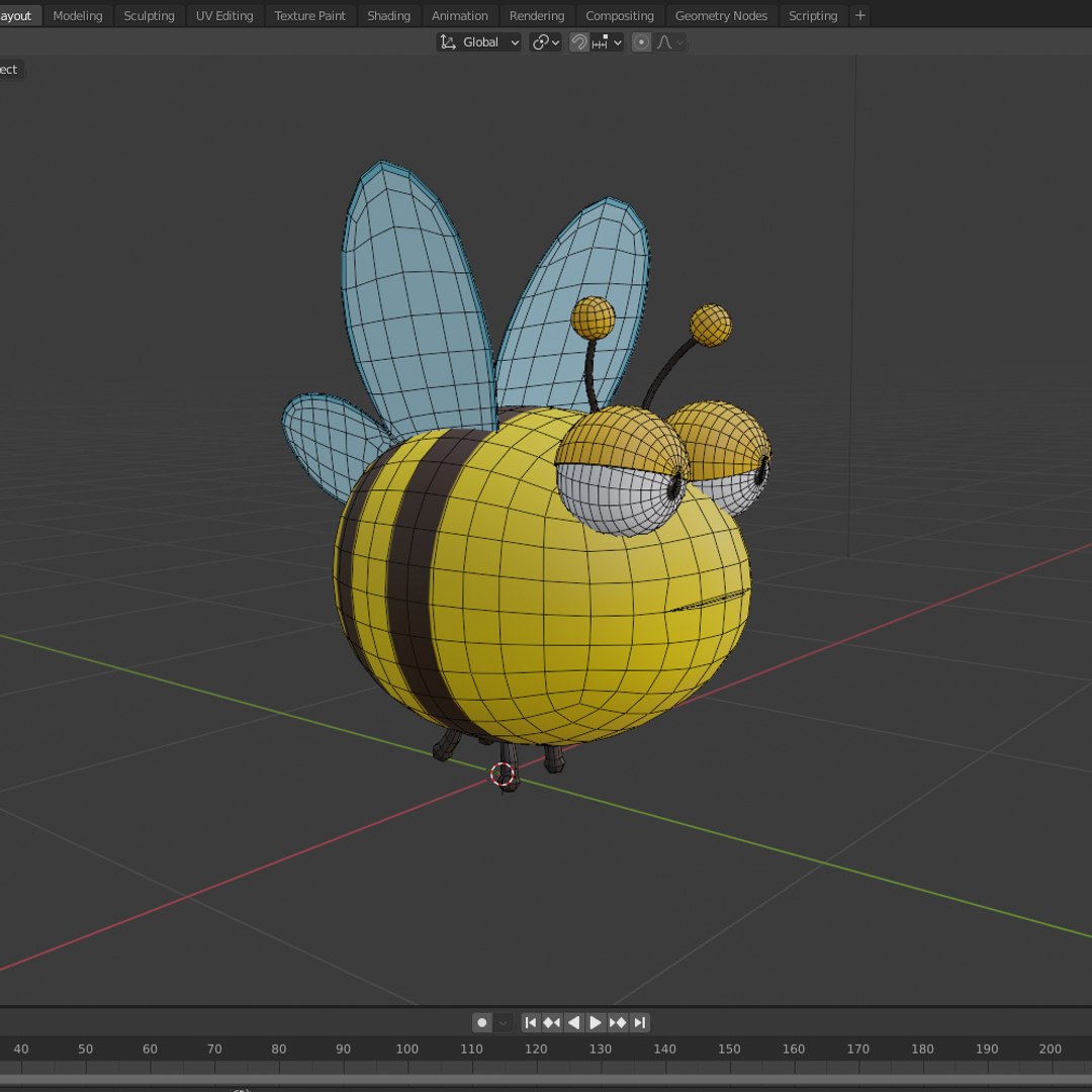 3D Bee Cartoon 02 - TurboSquid 1836963