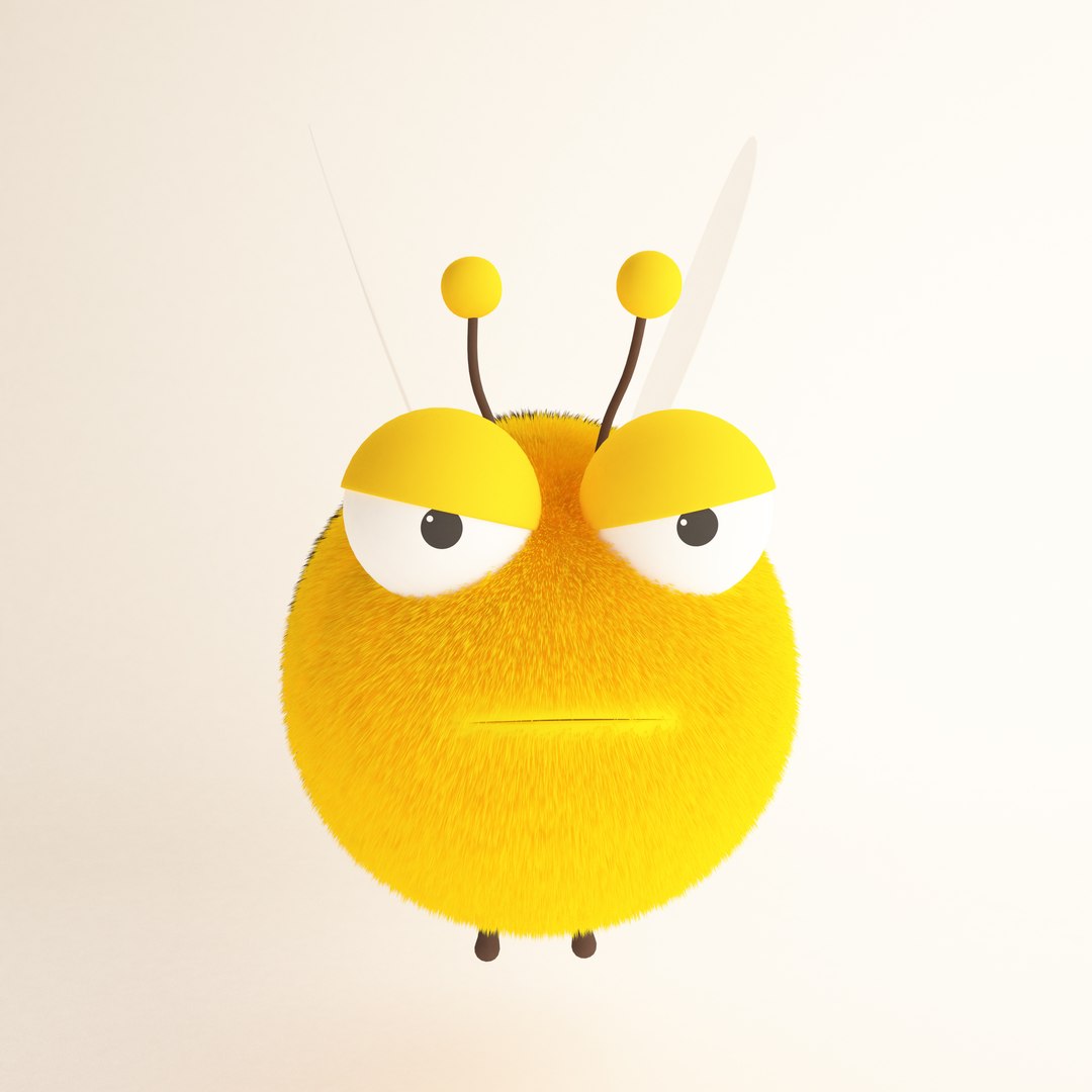 3D Bee Cartoon 02 - TurboSquid 1836963