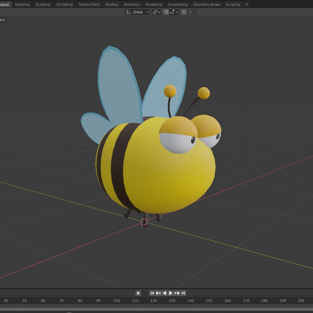 3D Bee Cartoon 02 - TurboSquid 1836963