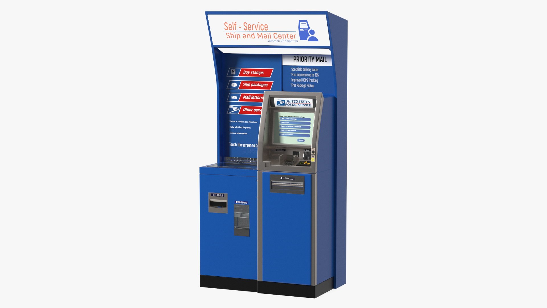United States Postal Self Service Kiosk 3D 모델 - TurboSquid 2040329