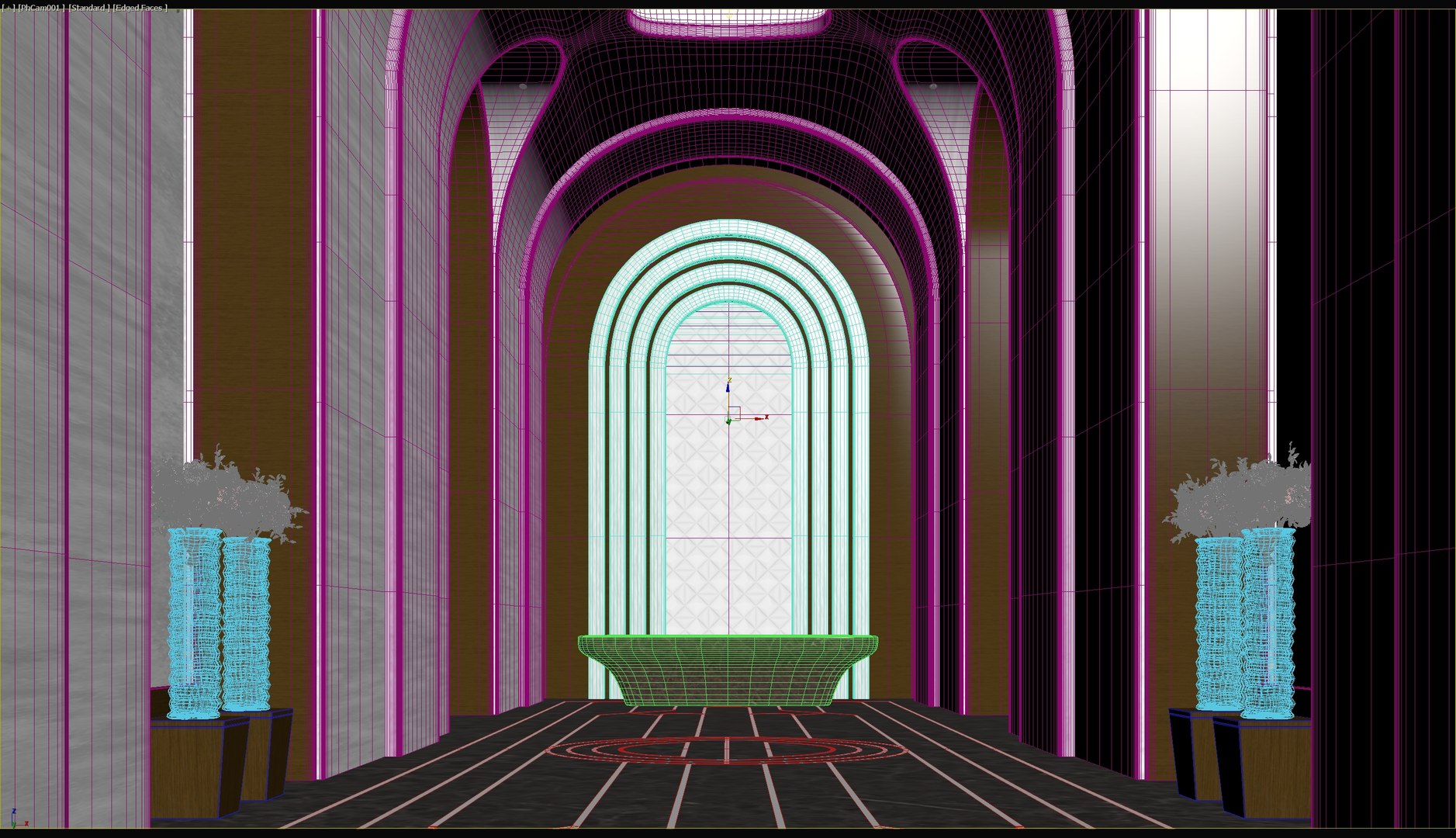 3D Arches Hall Interior Model - TurboSquid 2137837