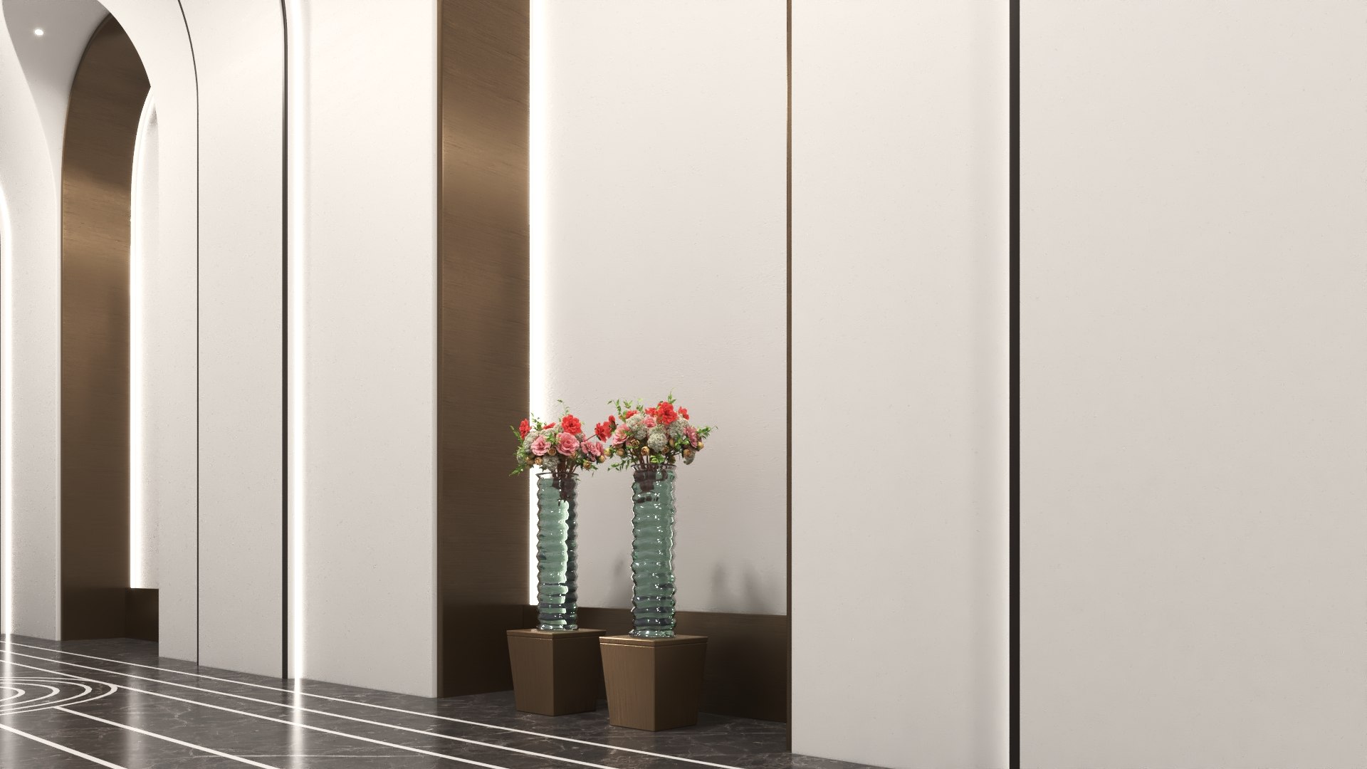 3D Arches Hall Interior Model - TurboSquid 2137837