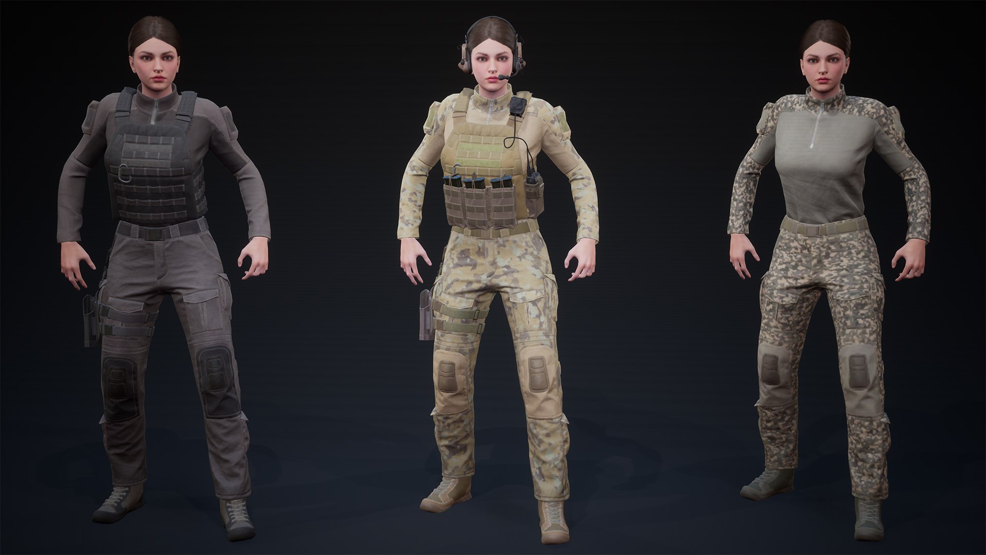 3D Female Soldier - TurboSquid 2117006
