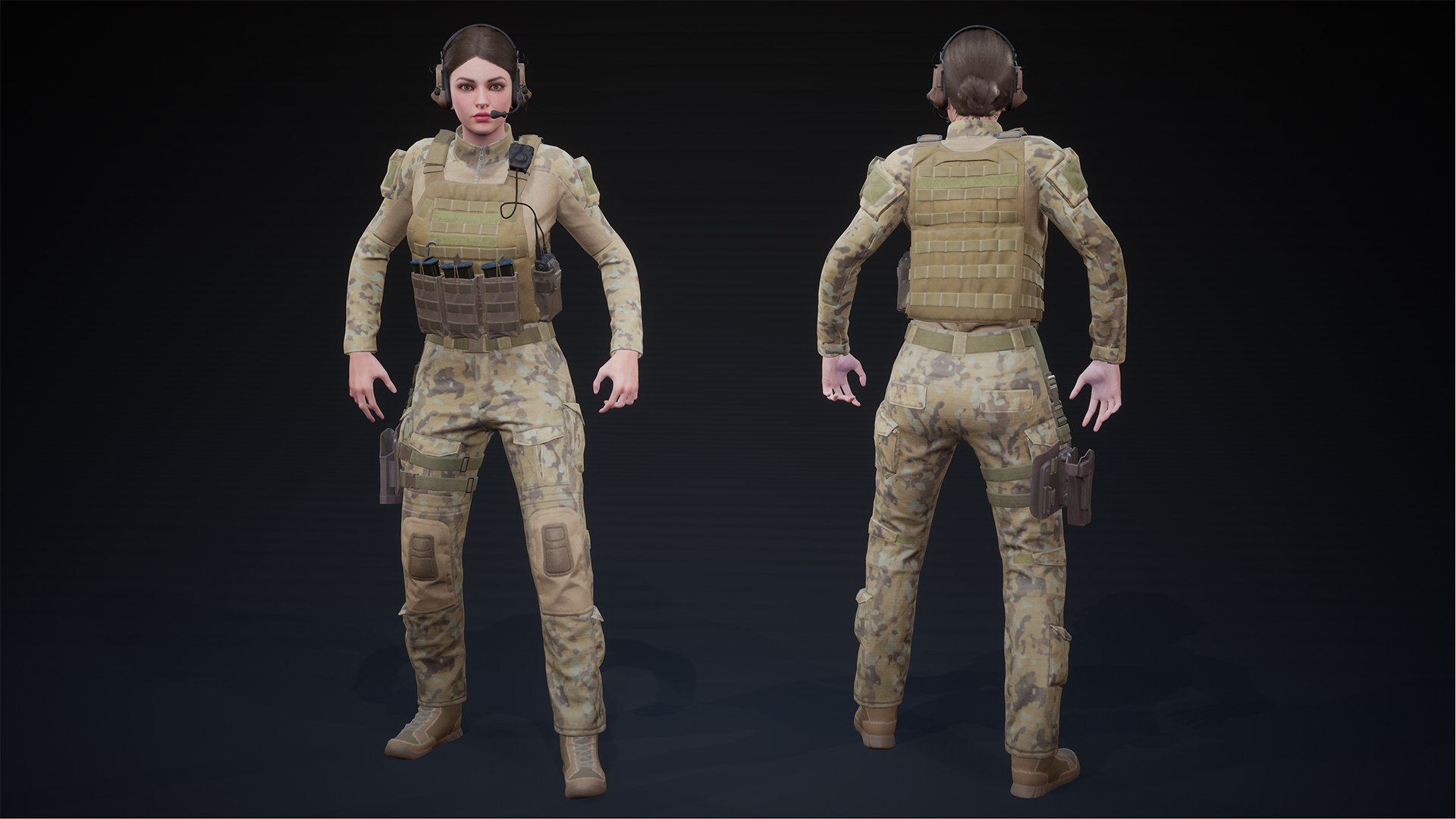 3D Female Soldier - TurboSquid 2117006