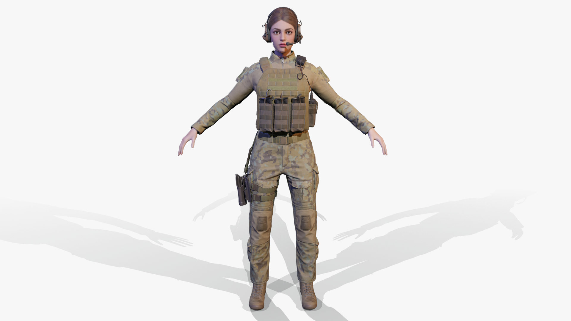 3D Female Soldier - TurboSquid 2117006