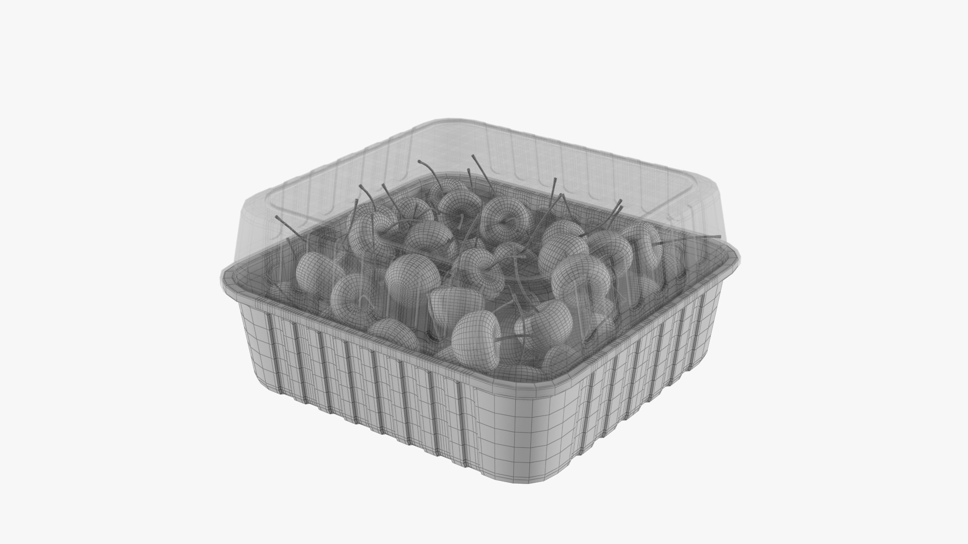 Cherries In Plastic Container 3D Model - TurboSquid 2106839