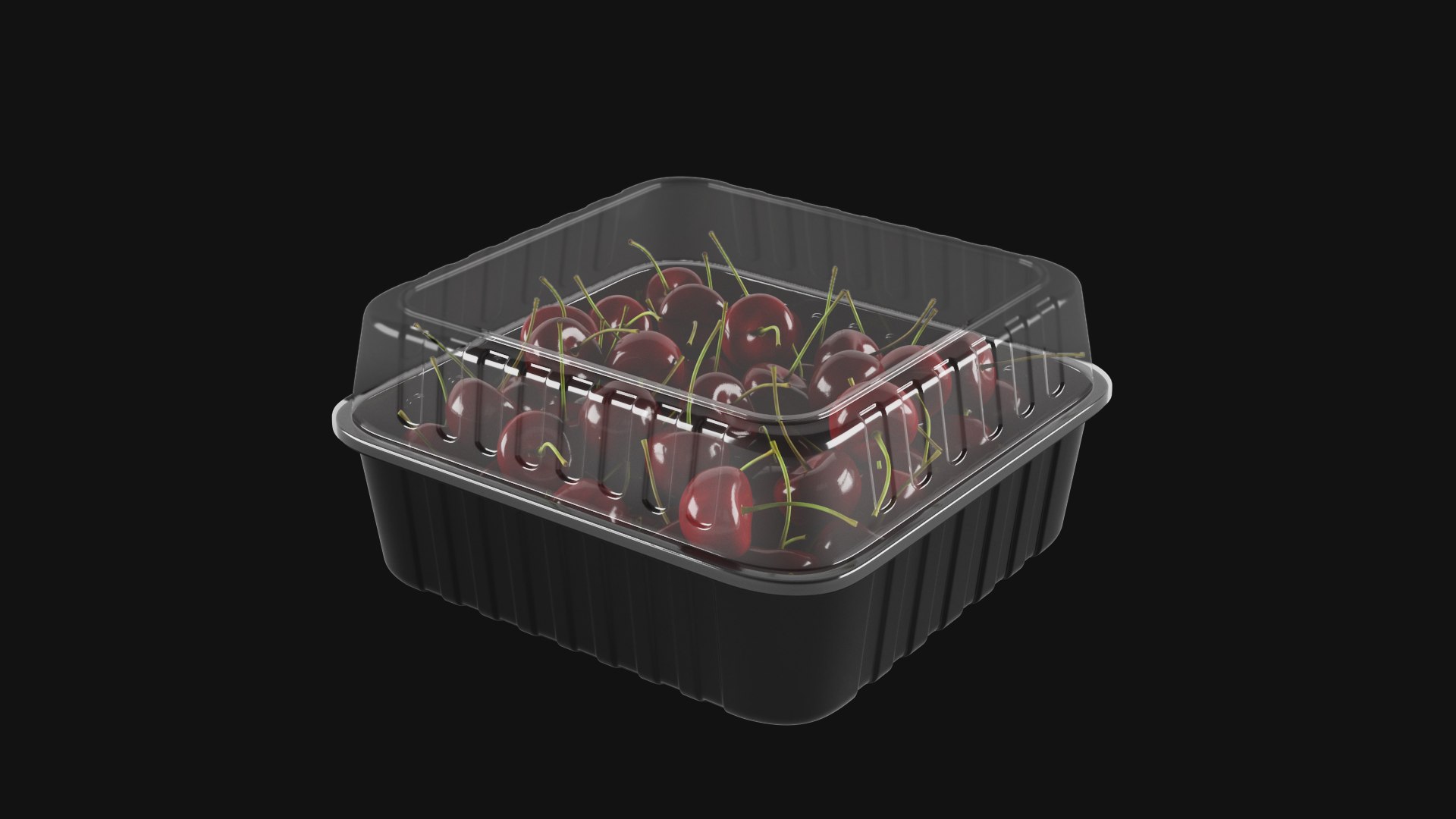 Cherries In Plastic Container 3D Model - TurboSquid 2106839