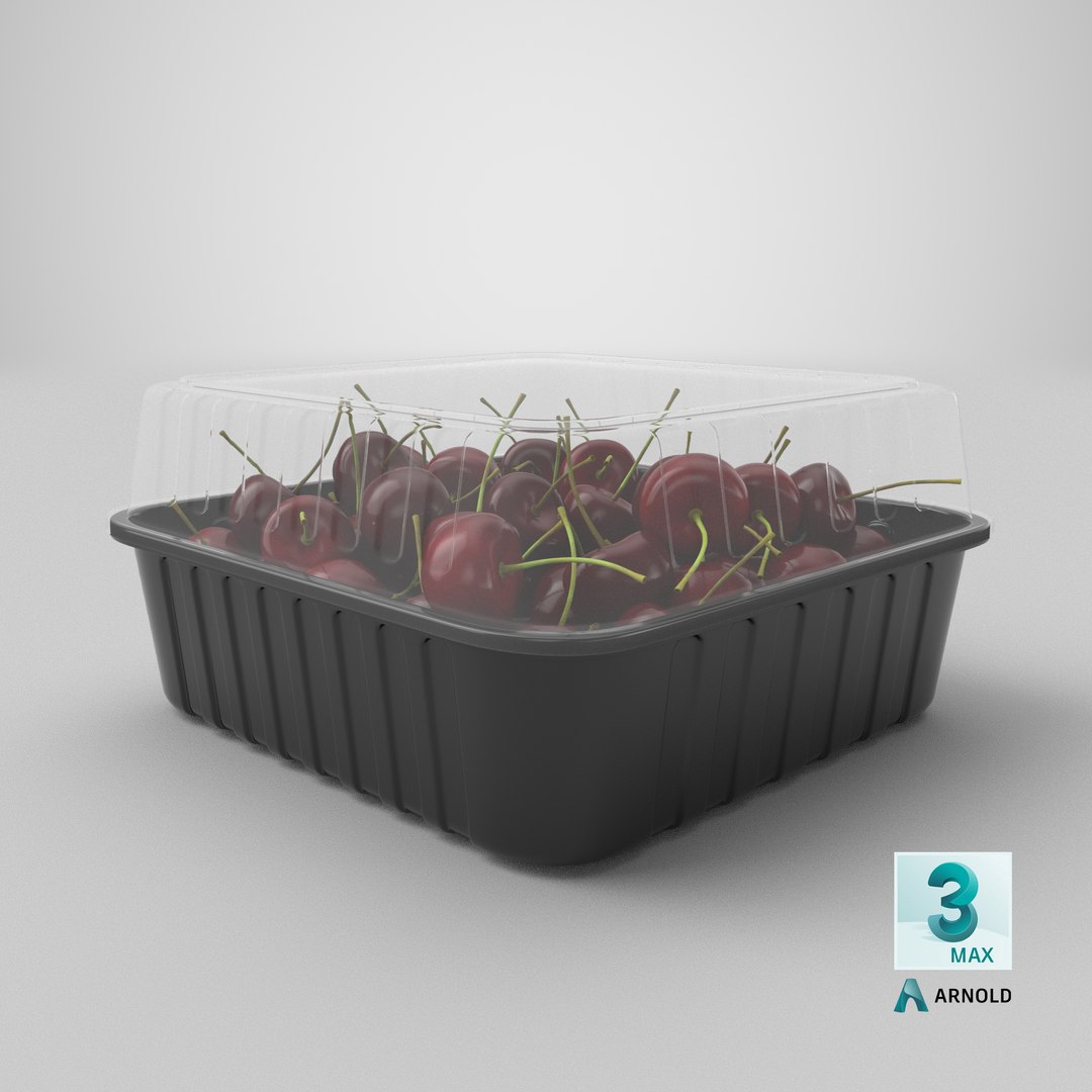Cherries In Plastic Container 3D Model - TurboSquid 2106839