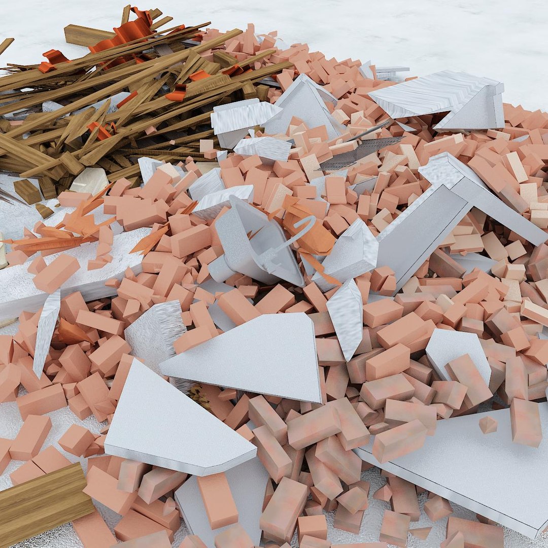 3d construction debris 3