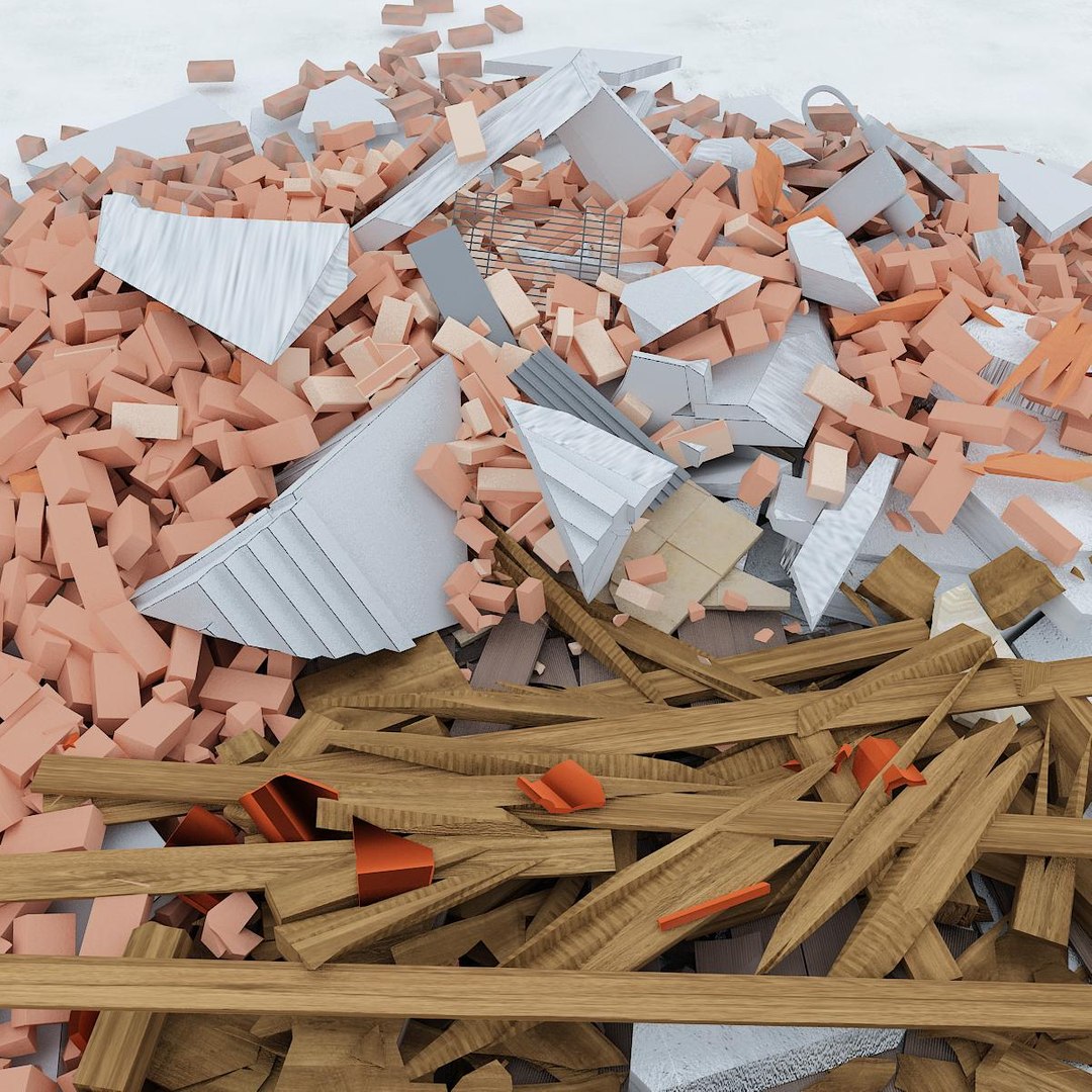 3d construction debris 3