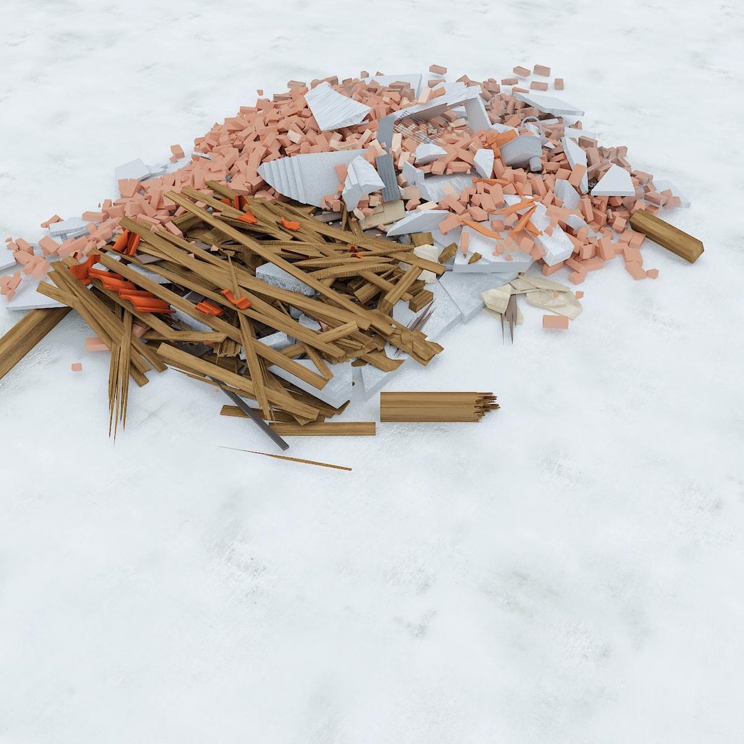 3d construction debris 3