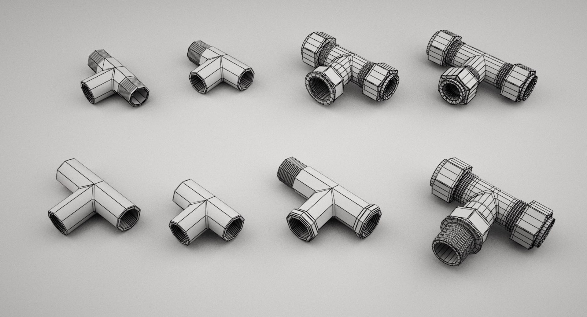 3D Pipe Fittings - TurboSquid 1184084